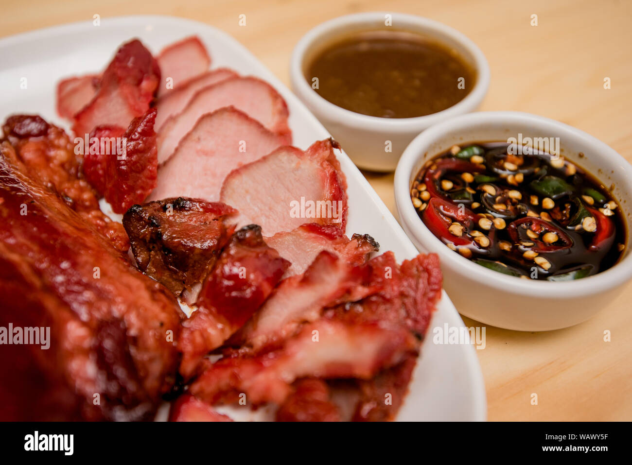 Hong Kong-style roast pork, roast pork, Thai roasted crispy pork, Thai ...