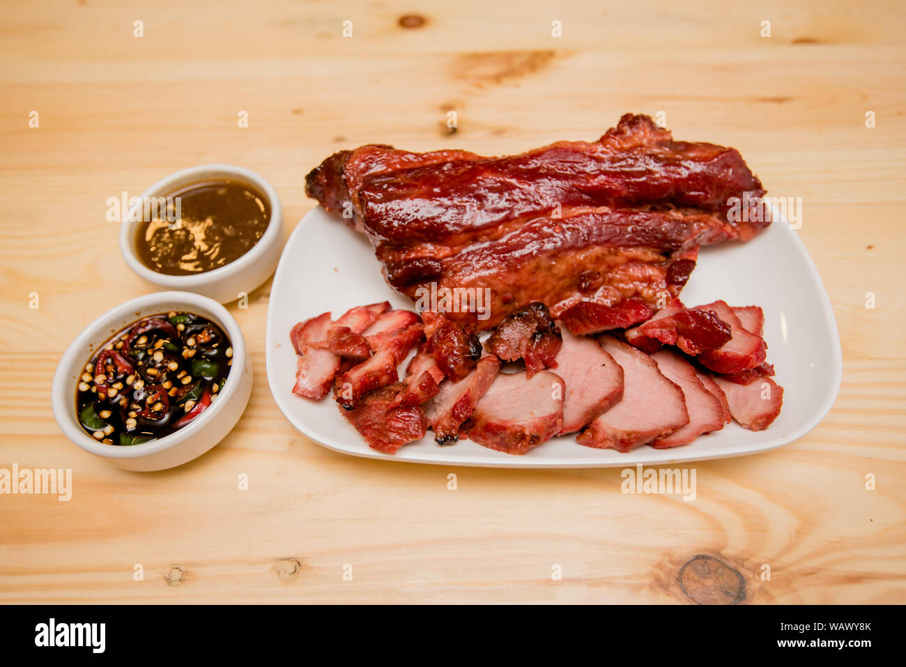 Hong Kong-style roast pork, roast pork, Thai roasted crispy pork, Thai ...