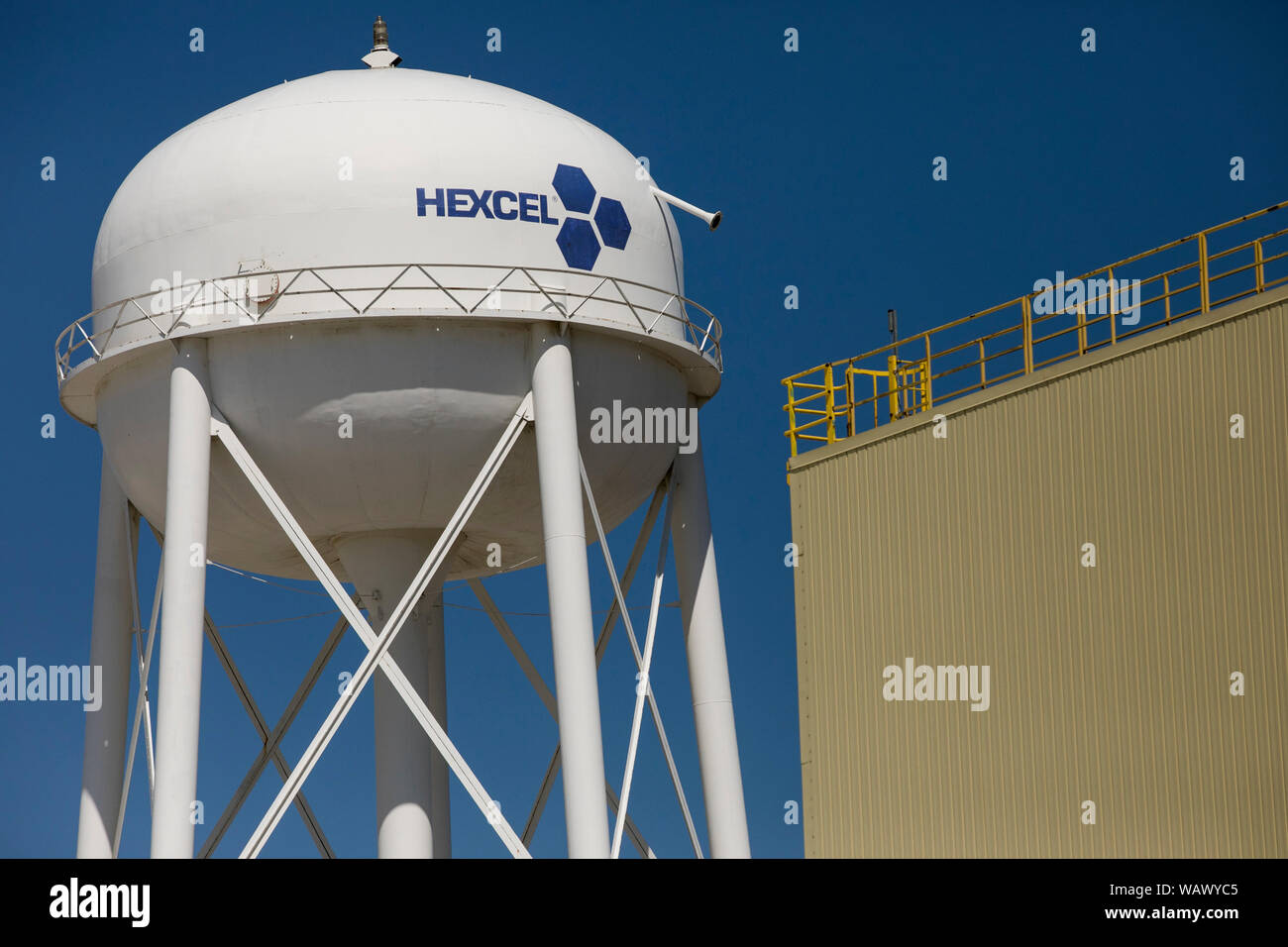 A logo sign outside of a facility occupied by the Hexcel Corporation in ...