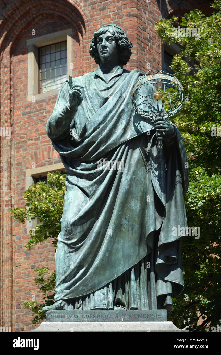 Memorial for the astronomer Nicolaus Copernicus on the market place ...