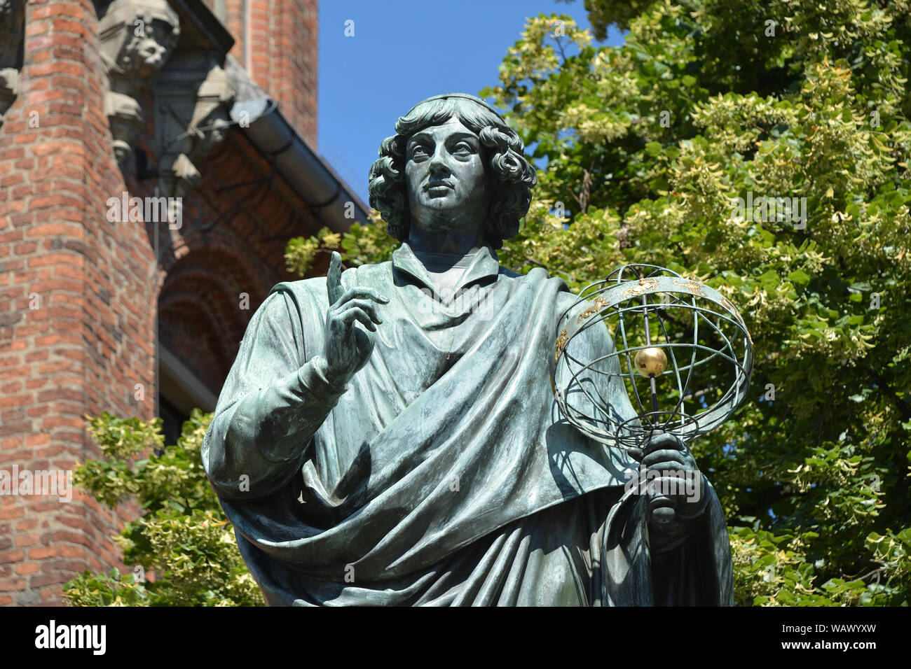 Memorial for the astronomer Nicolaus Copernicus on the market place ...