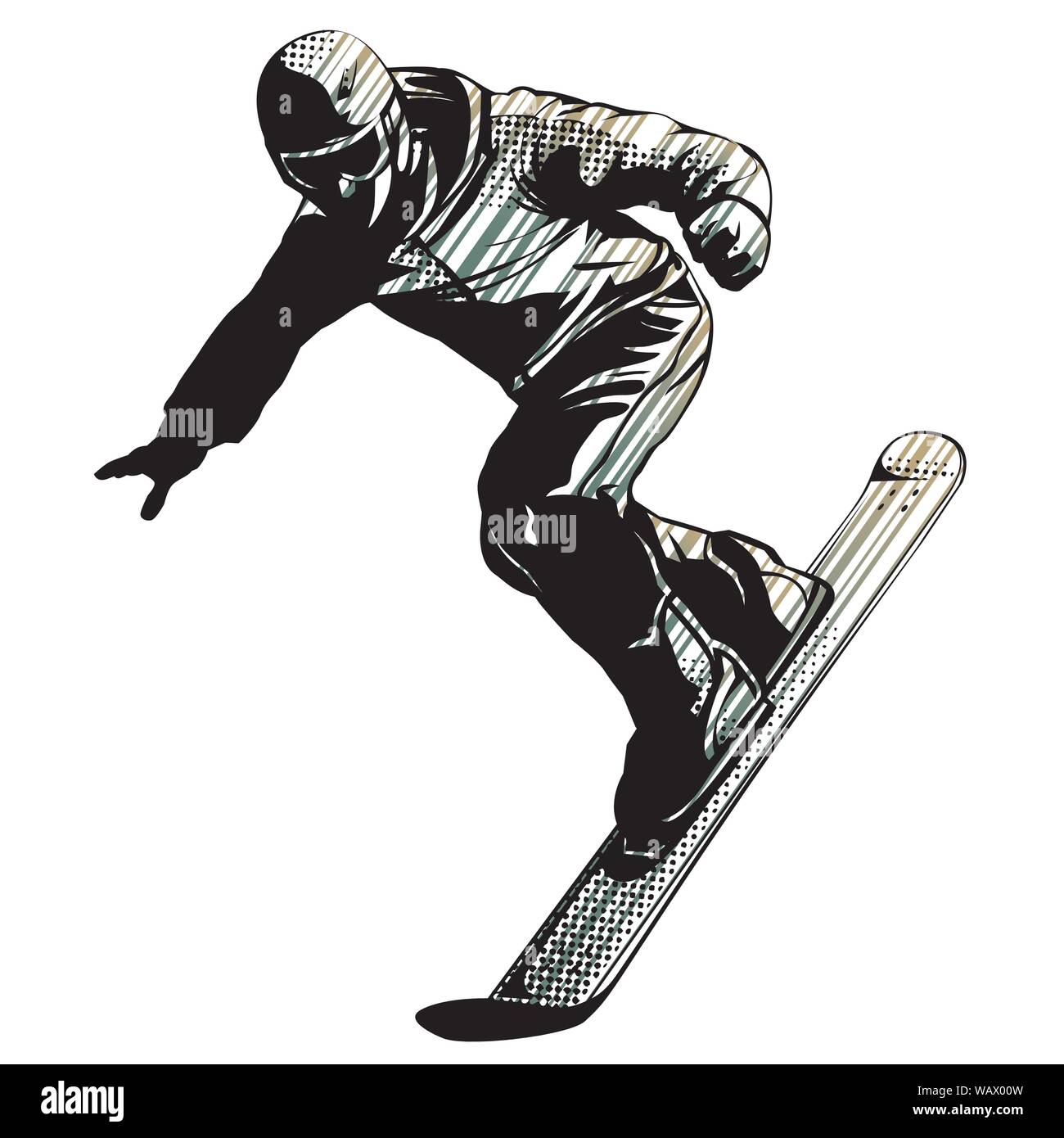 Snowboard trail Stock Vector Images - Alamy