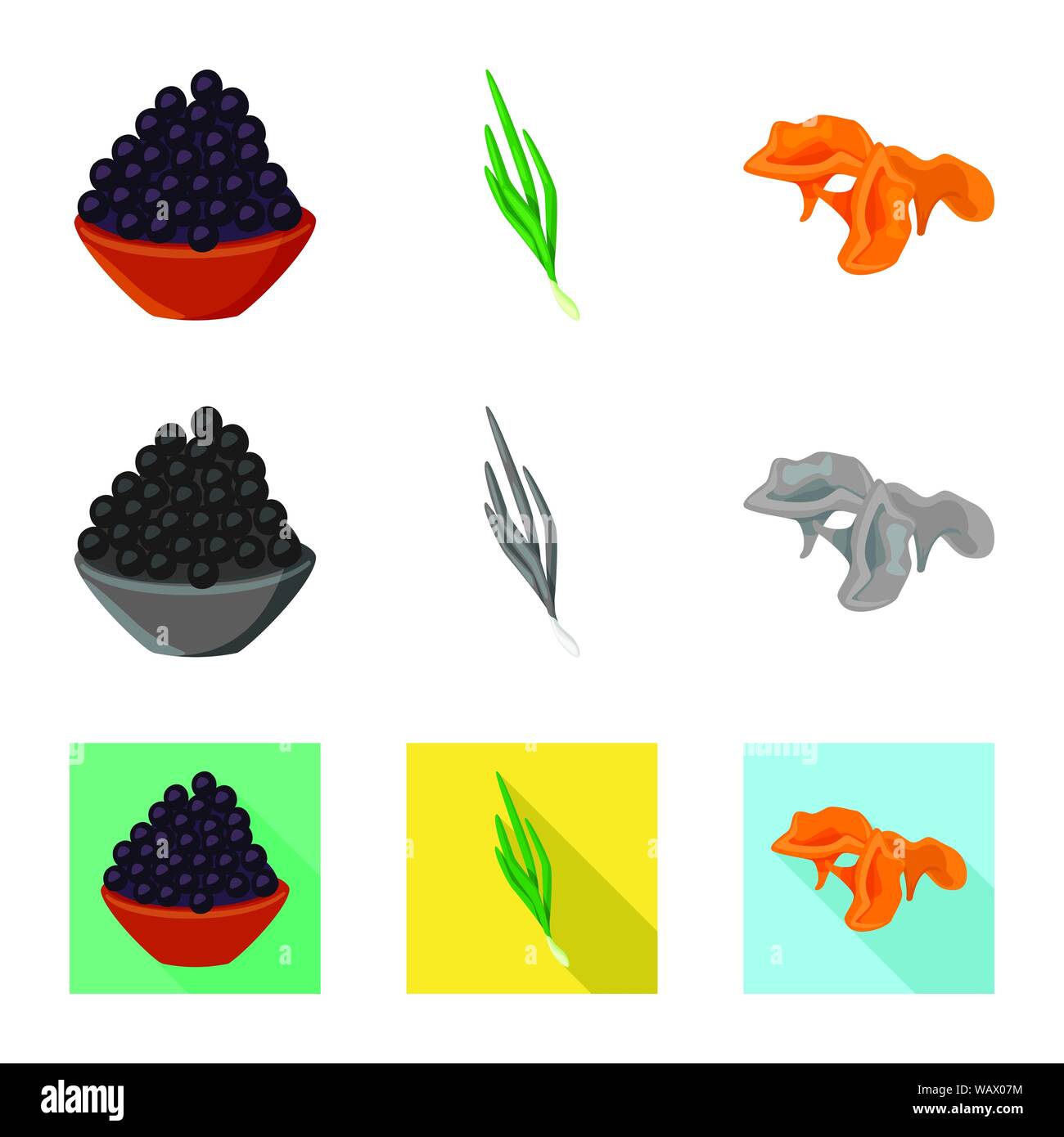 Vector illustration of taste and product icon. Collection of taste and ...