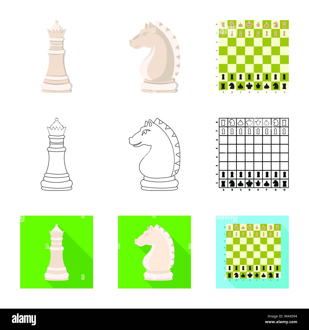 Vector design of checkmate and thin logo. Set of checkmate and target ...