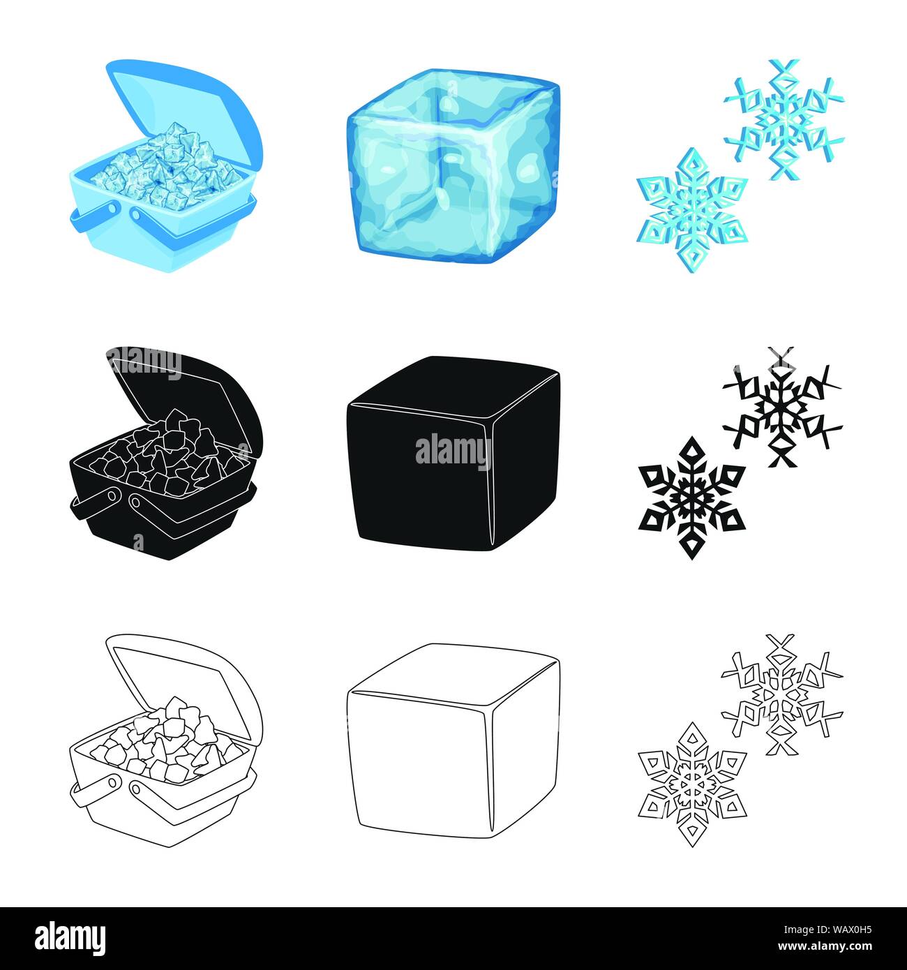 Vector design of texture and frozen sign. Set of texture and ...