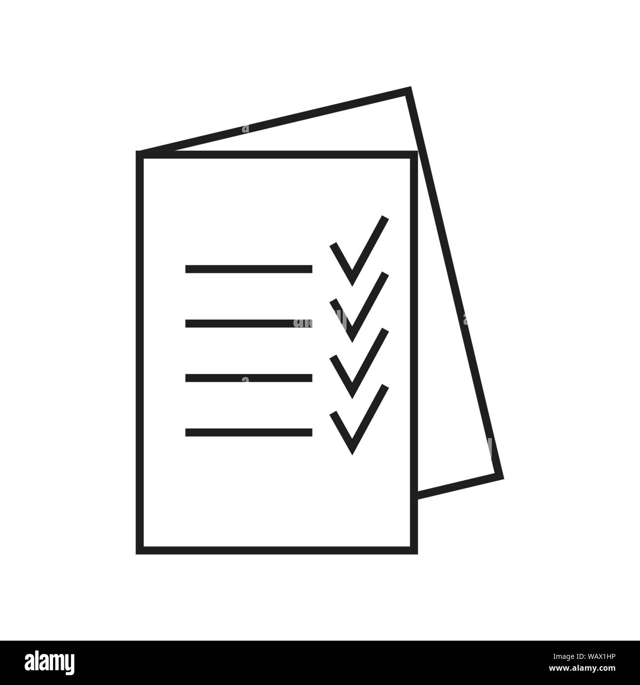 Checklist icon, thin line vector illustration Stock Vector Image & Art ...