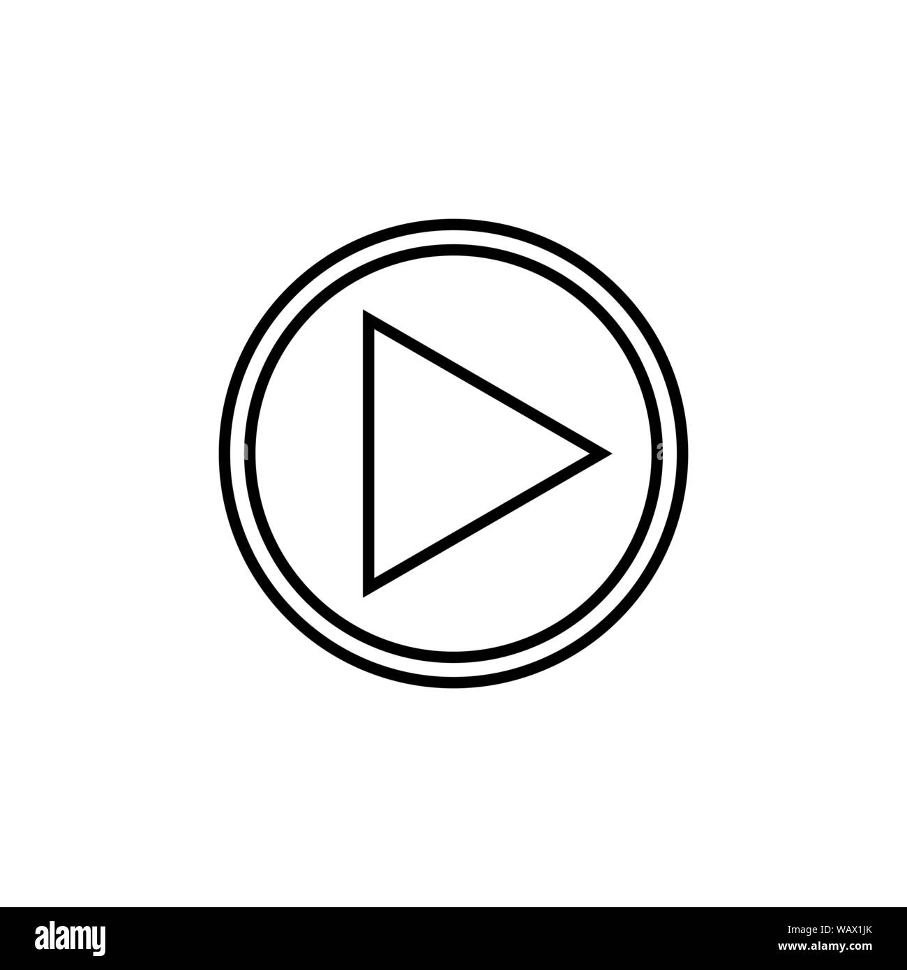 Play icon, Play icon vector, in trendy flat style isolated on white ...