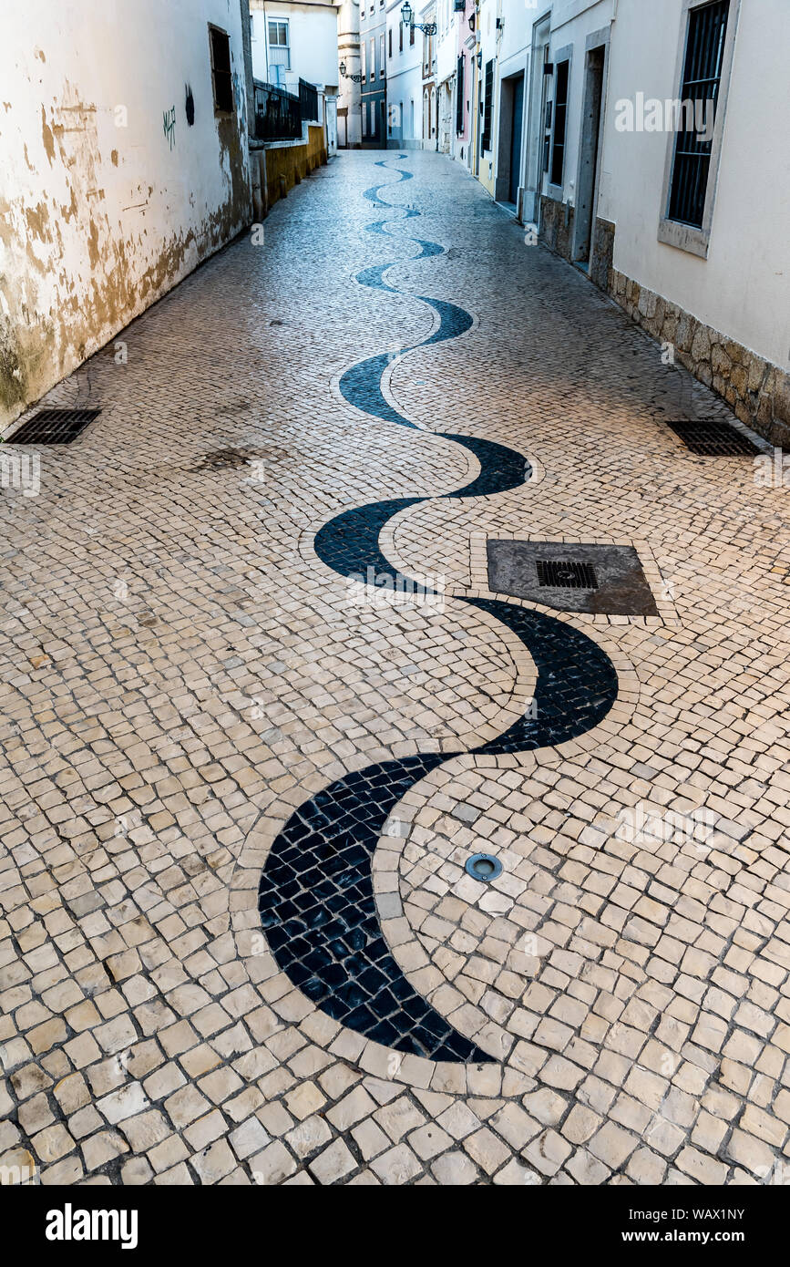 Winding Cobblestone Road