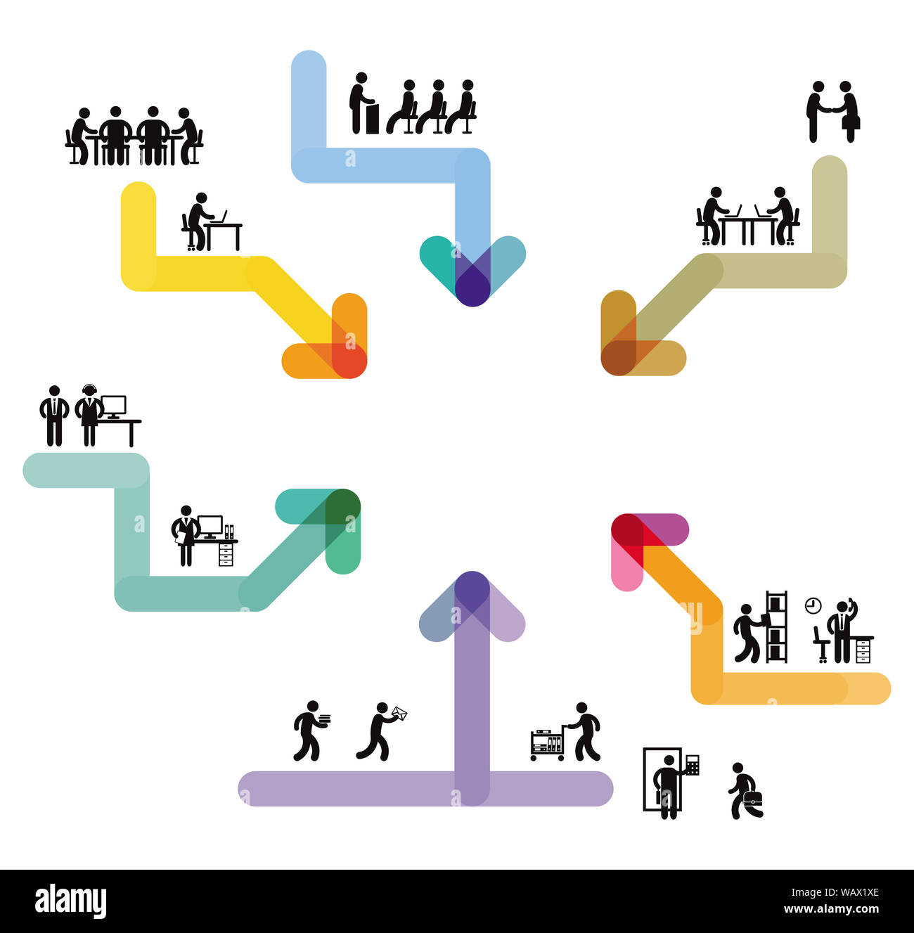 Arrow sign, direction decision, strategy illustration Stock Photo - Alamy