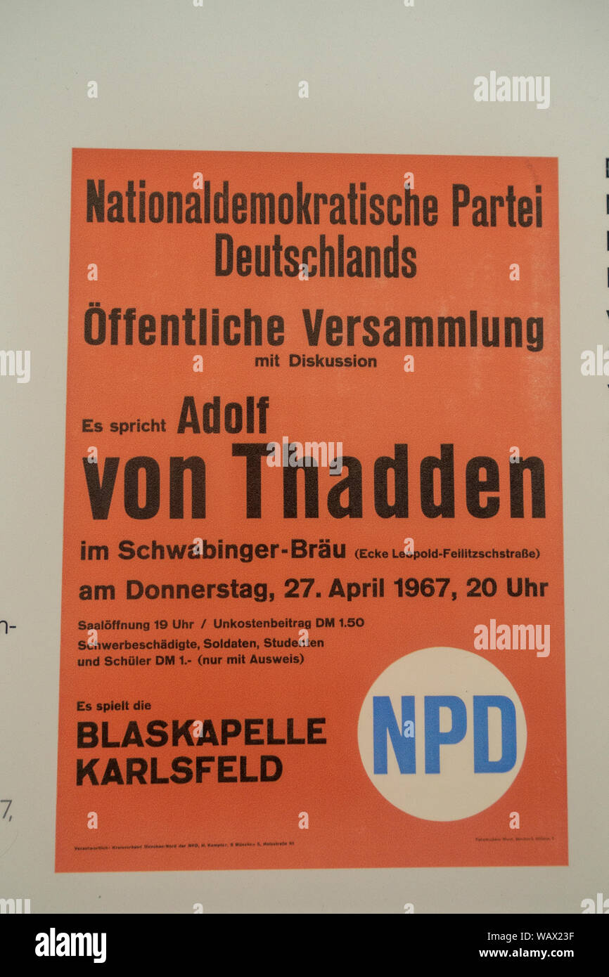 Right wing NPD poster from 27 April 1967, NS-Dokumentationszentrum ...