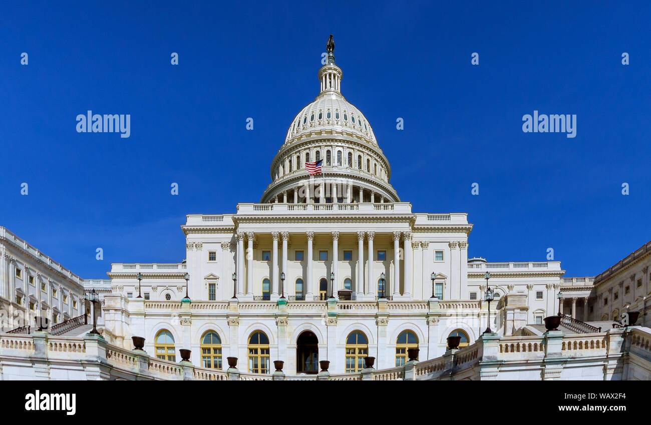 A panoramic view of United States Capitol Building on Capitol Hill in ...