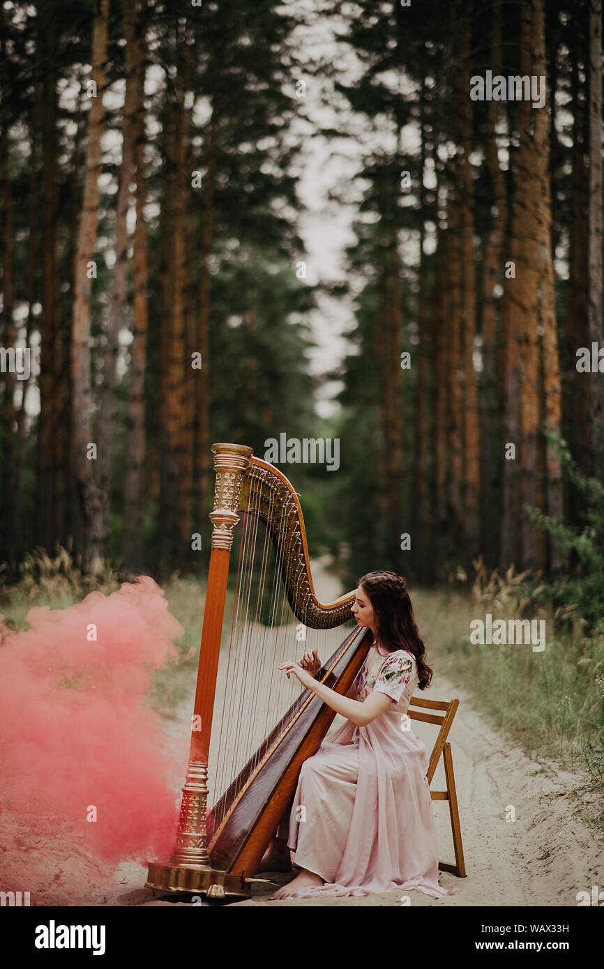 Pink harp hi-res stock photography and images - Alamy