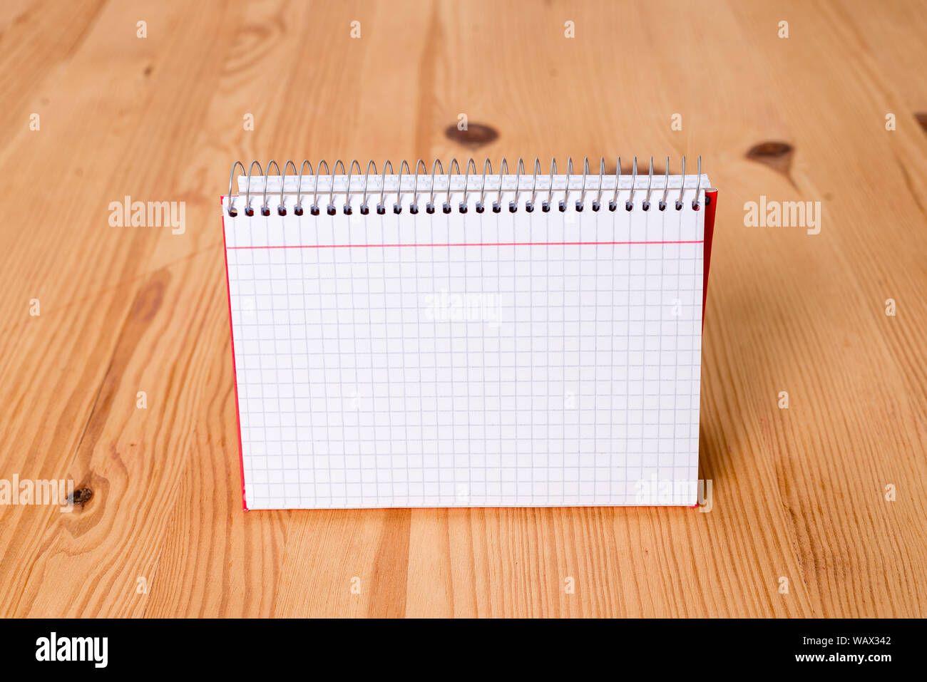 Empty reminder wooden floor background spiral notebook groove slot ...