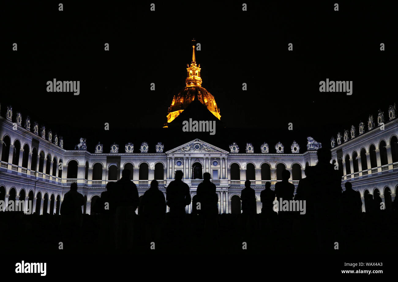 Paris. 21st Aug, 2019. Photo taken on Aug. 21, 2019 shows a sound and ...