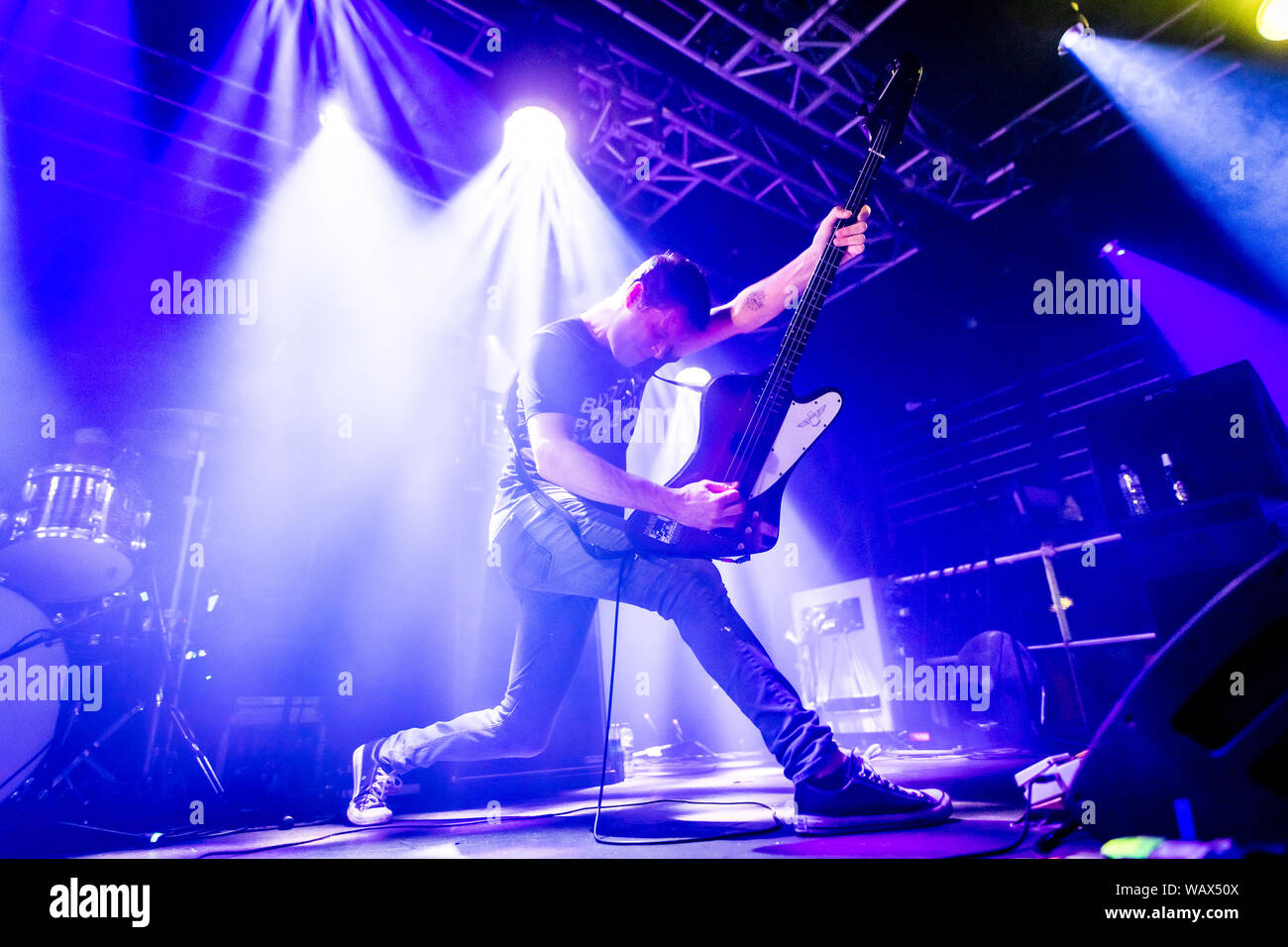 Edinburgh, Scotland. Wed 21st August 2019. Northern Irish band Ash play ...