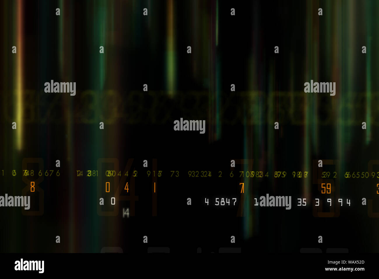Abstract tech background. Floating Numbers Matrix particles grid virtual reality. Smart build ...