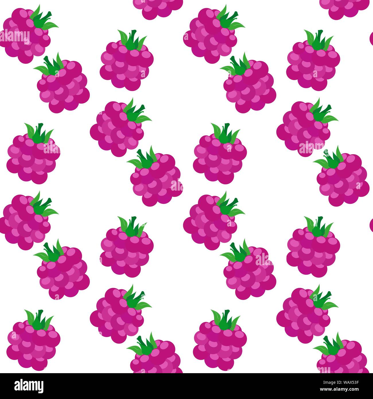 Seamless pattern with messy cartoon doodle linear raspberries isolated ...
