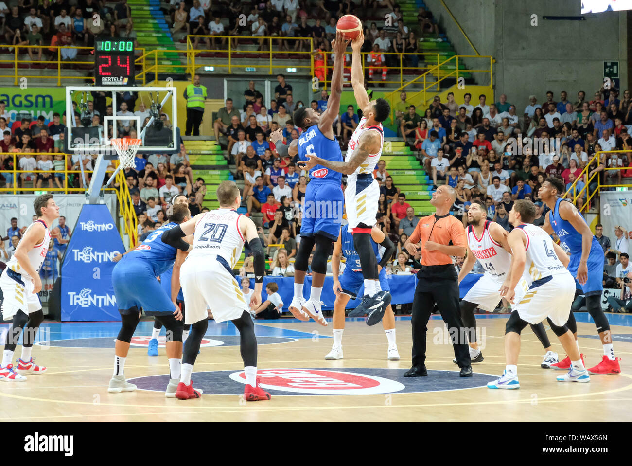 PALLA A DUE ITALIA-RUSSIA CON PAUL BILIGHA during Verona Basketball Cup ...
