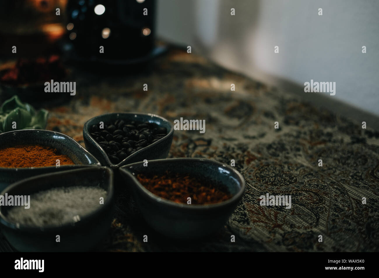 dried herb for herbal massage in spa wellness center Stock Photo - Alamy