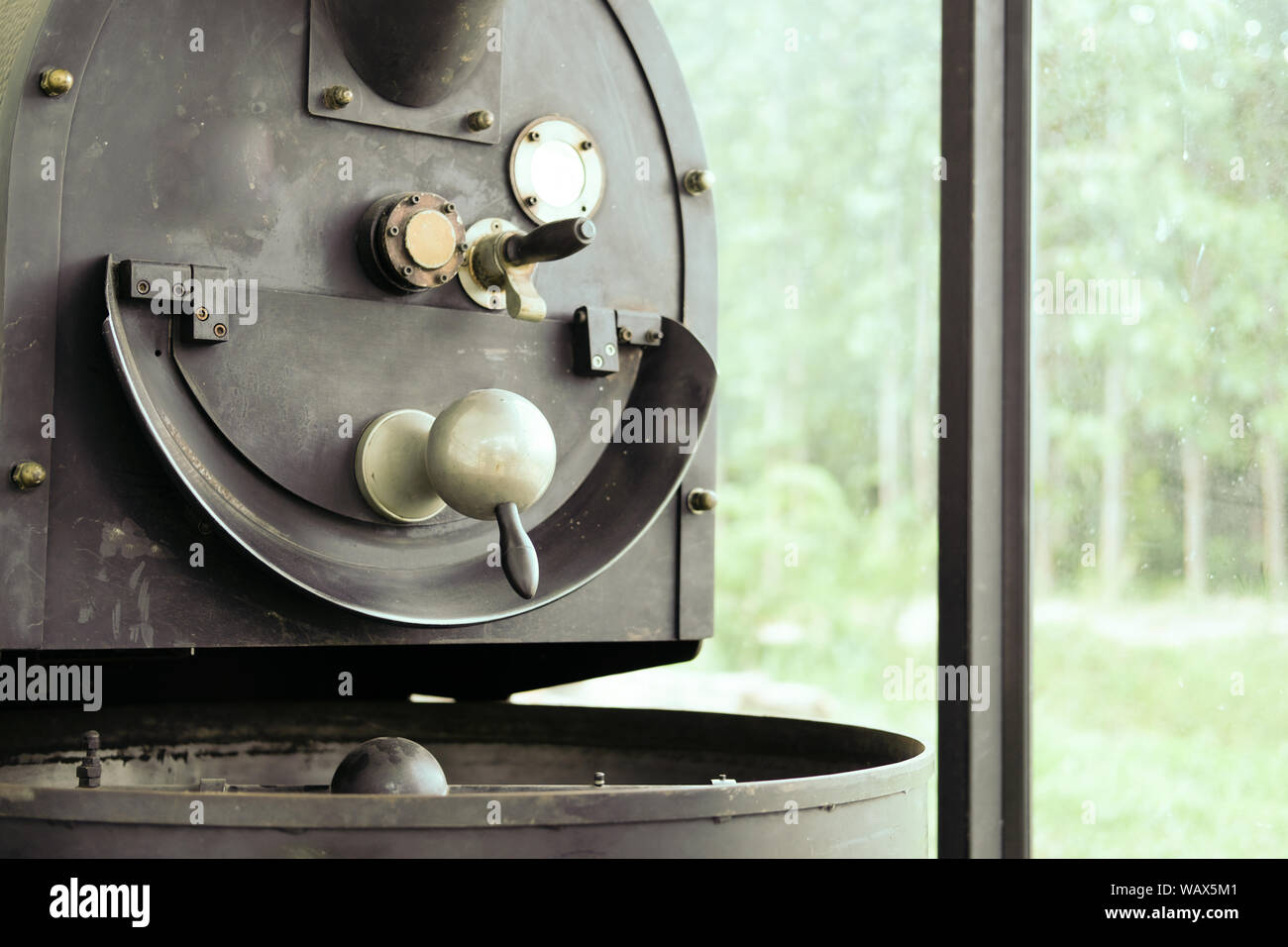 retro old coffee grinder roaster machine for roasting grinding in food ...