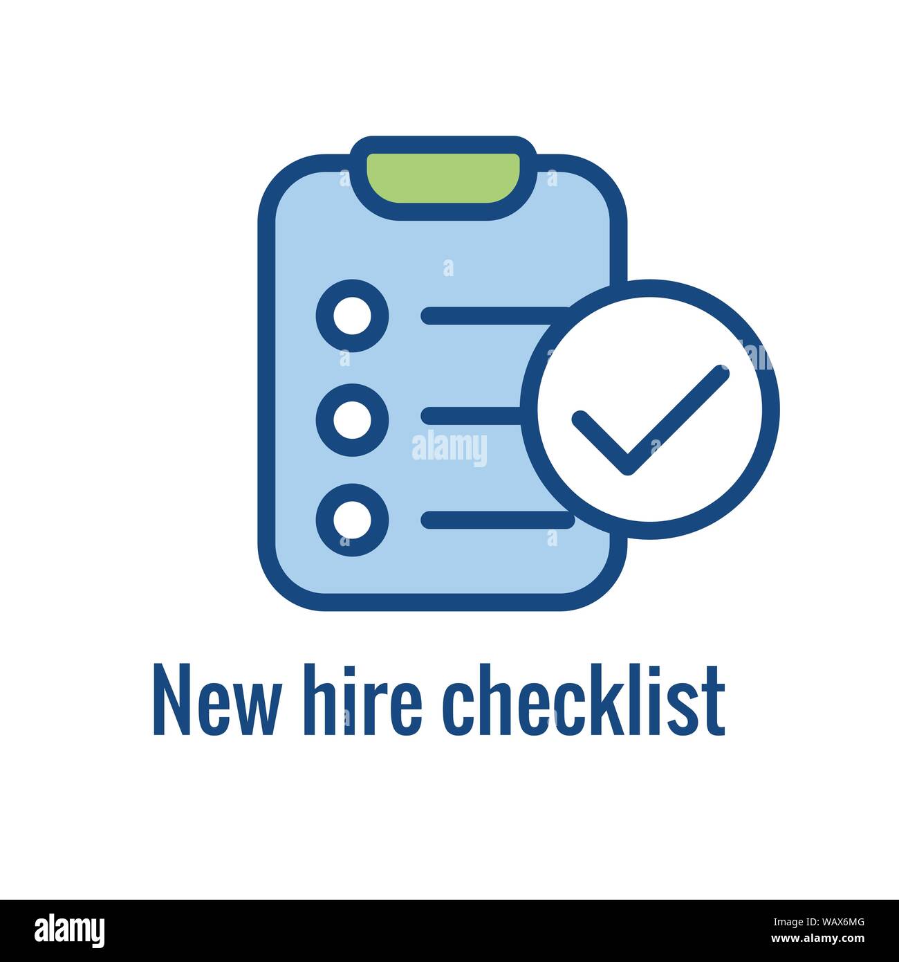 Hiring Process icon that shows an aspect of being a new hire Stock ...