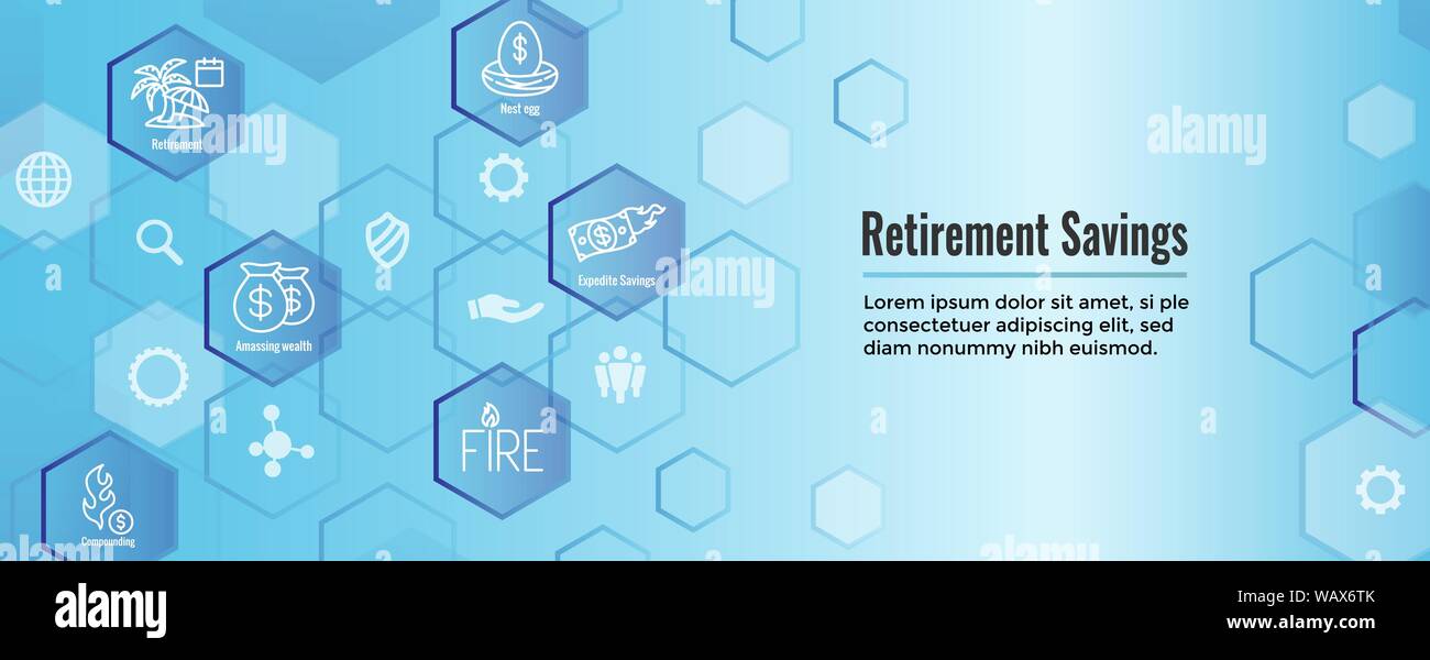 Retirement Savings Icon Set as well as Web Header Banner Stock Vector ...