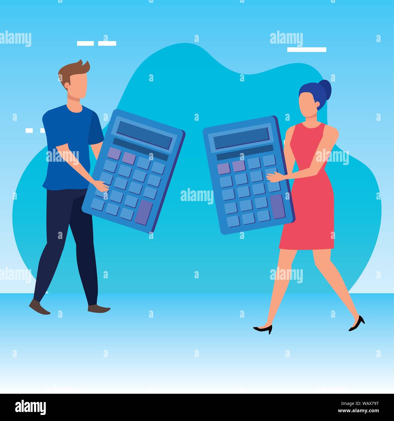 Electric calculators Stock Vector Images - Alamy