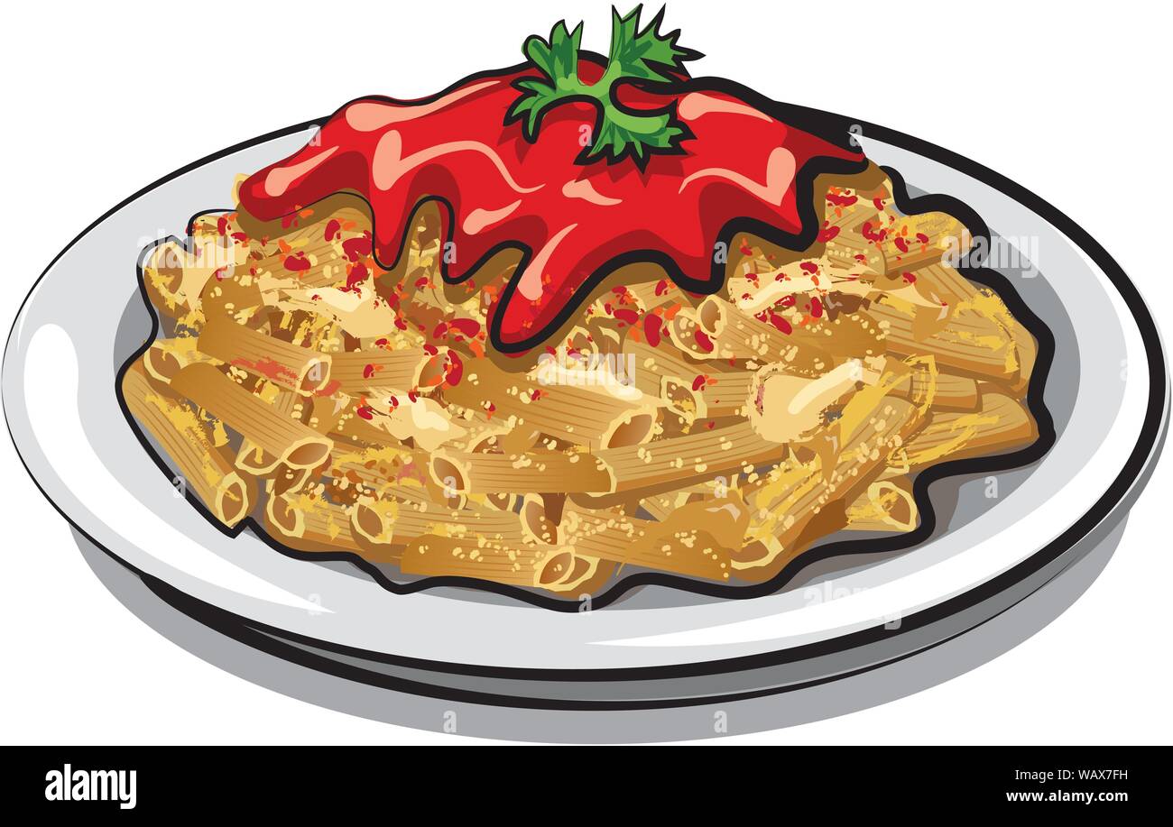 spaghetti with sause Stock Vector Image & Art - Alamy