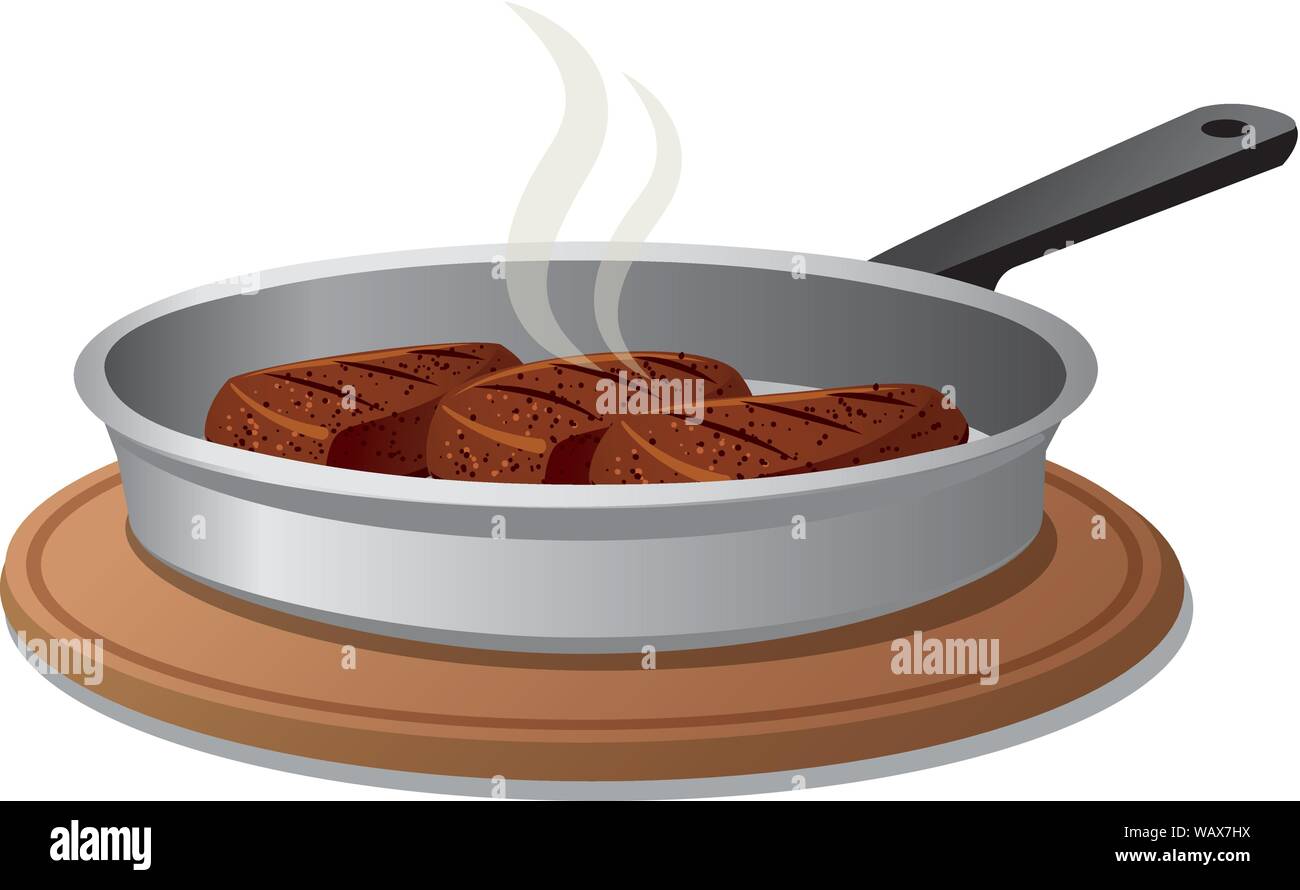 Pan cooked pork Stock Vector Images - Alamy