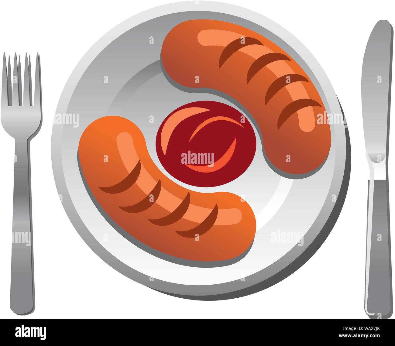 Sausages bbq Stock Vector Images - Alamy