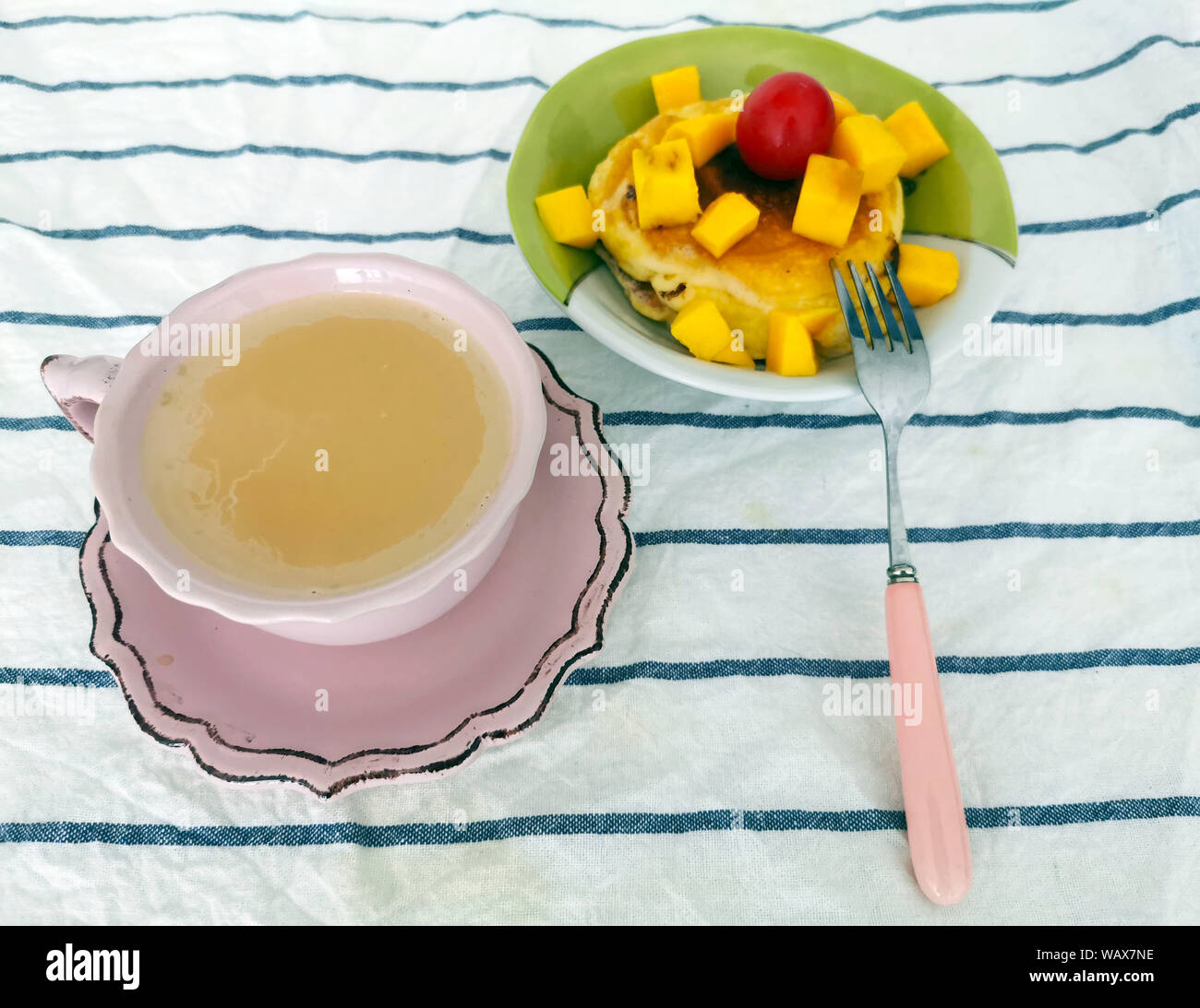 a cup of tea bread breakfast picture Stock Photo - Alamy