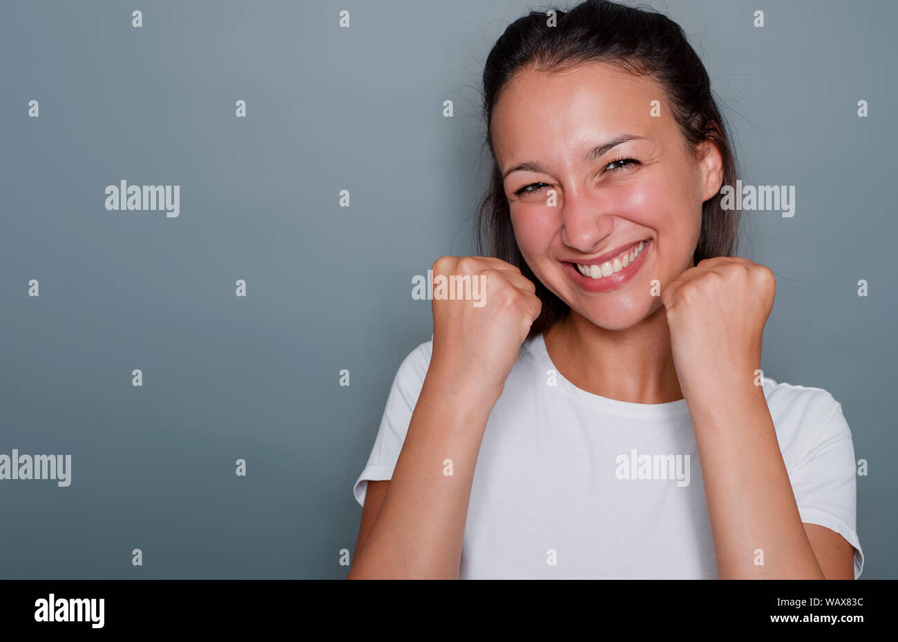 Celebrating shouting hi-res stock photography and images - Alamy