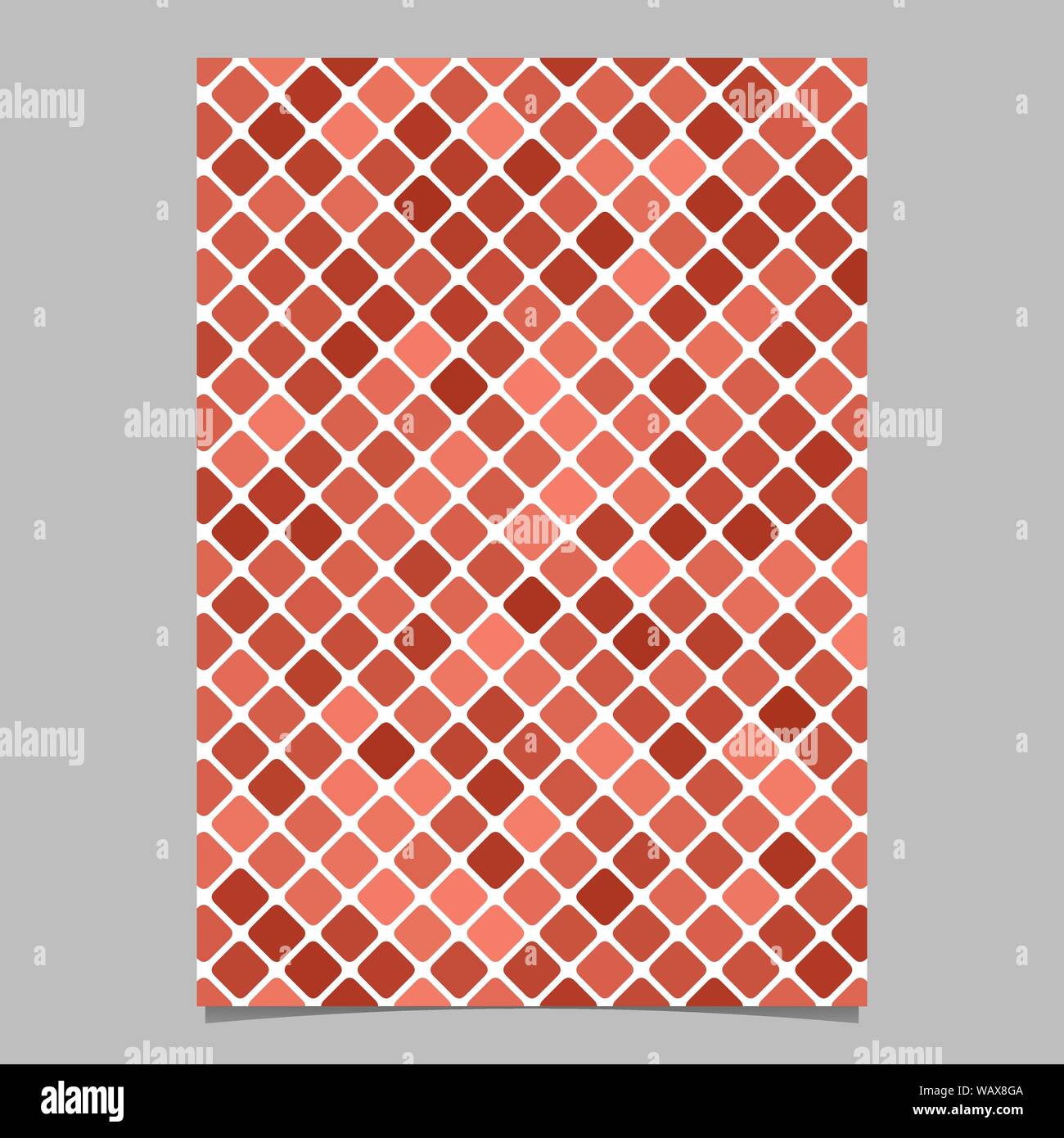 Red Square Pattern Flyer Template Vector Mosaic Page Background Stock Vector Image And Art Alamy