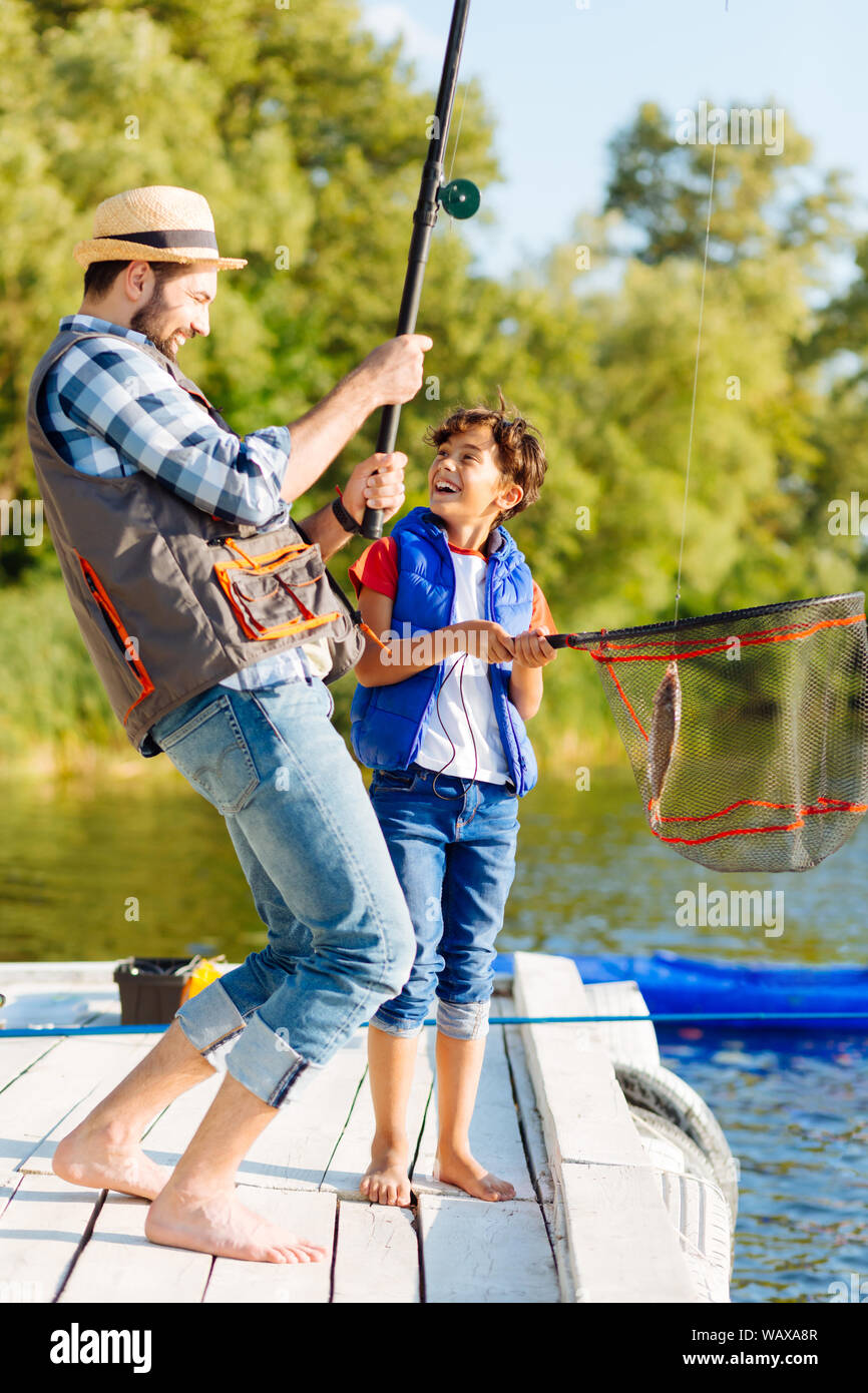 Daddy fishing hi-res stock photography and images - Alamy