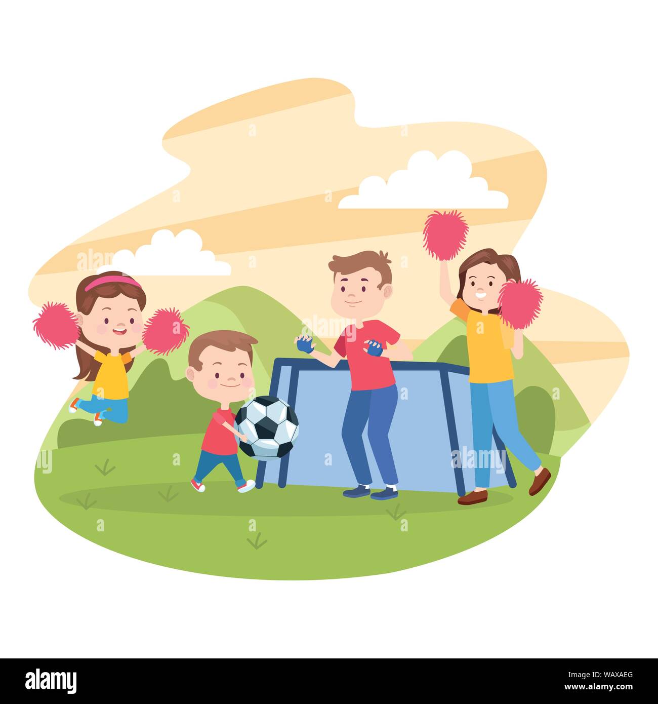 Family parents and kids cartoons Stock Vector Image & Art - Alamy