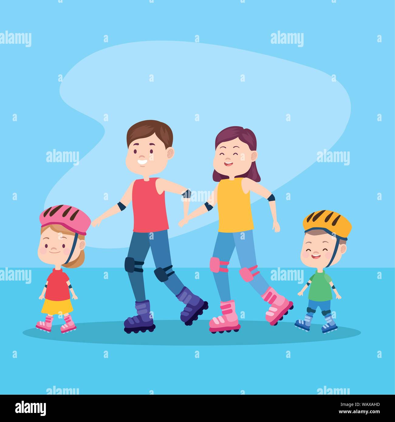 Family parents and kids cartoons Stock Vector Image & Art - Alamy