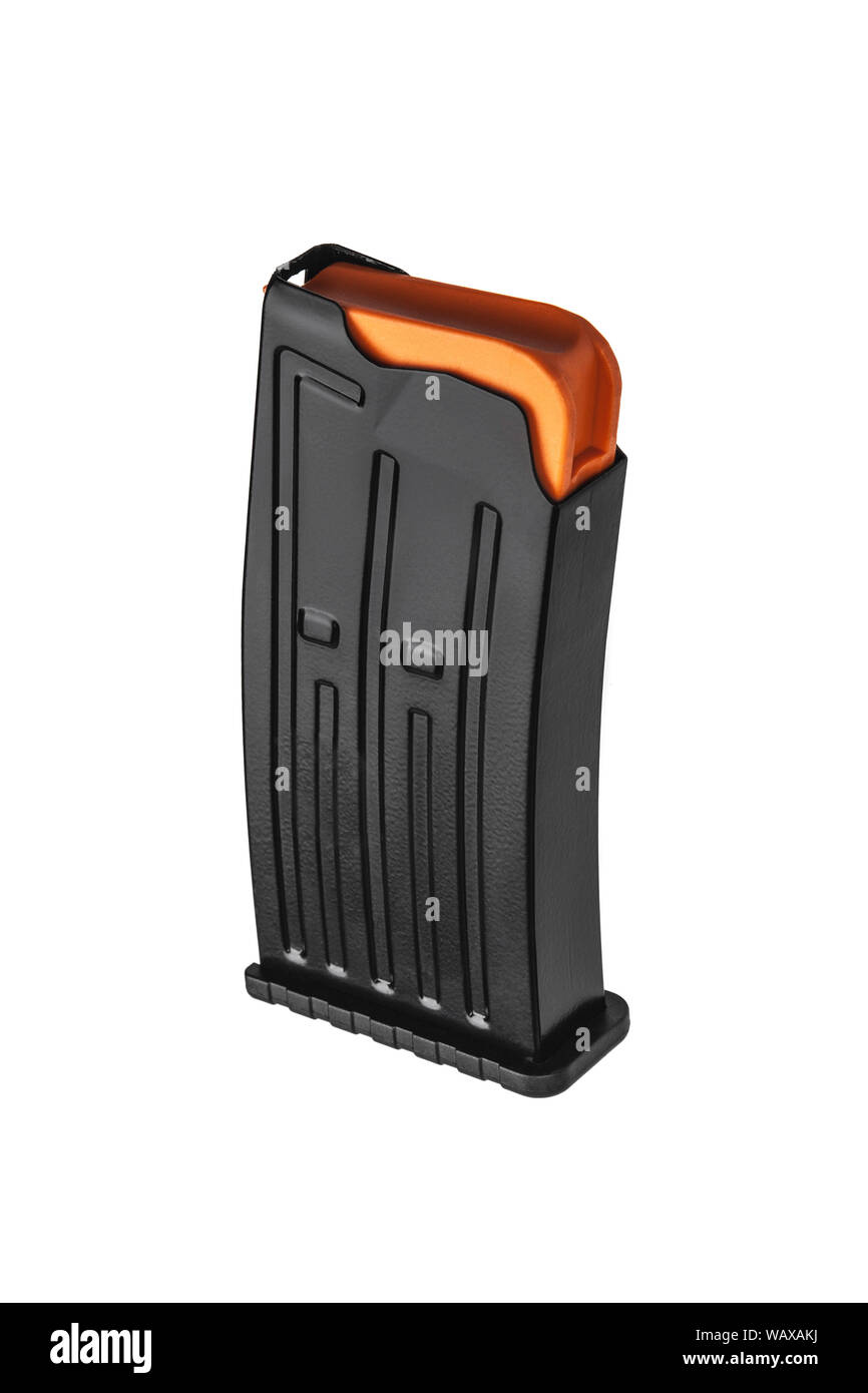 Assault shotgun rifle magazine isolated on white background Stock Photo ...