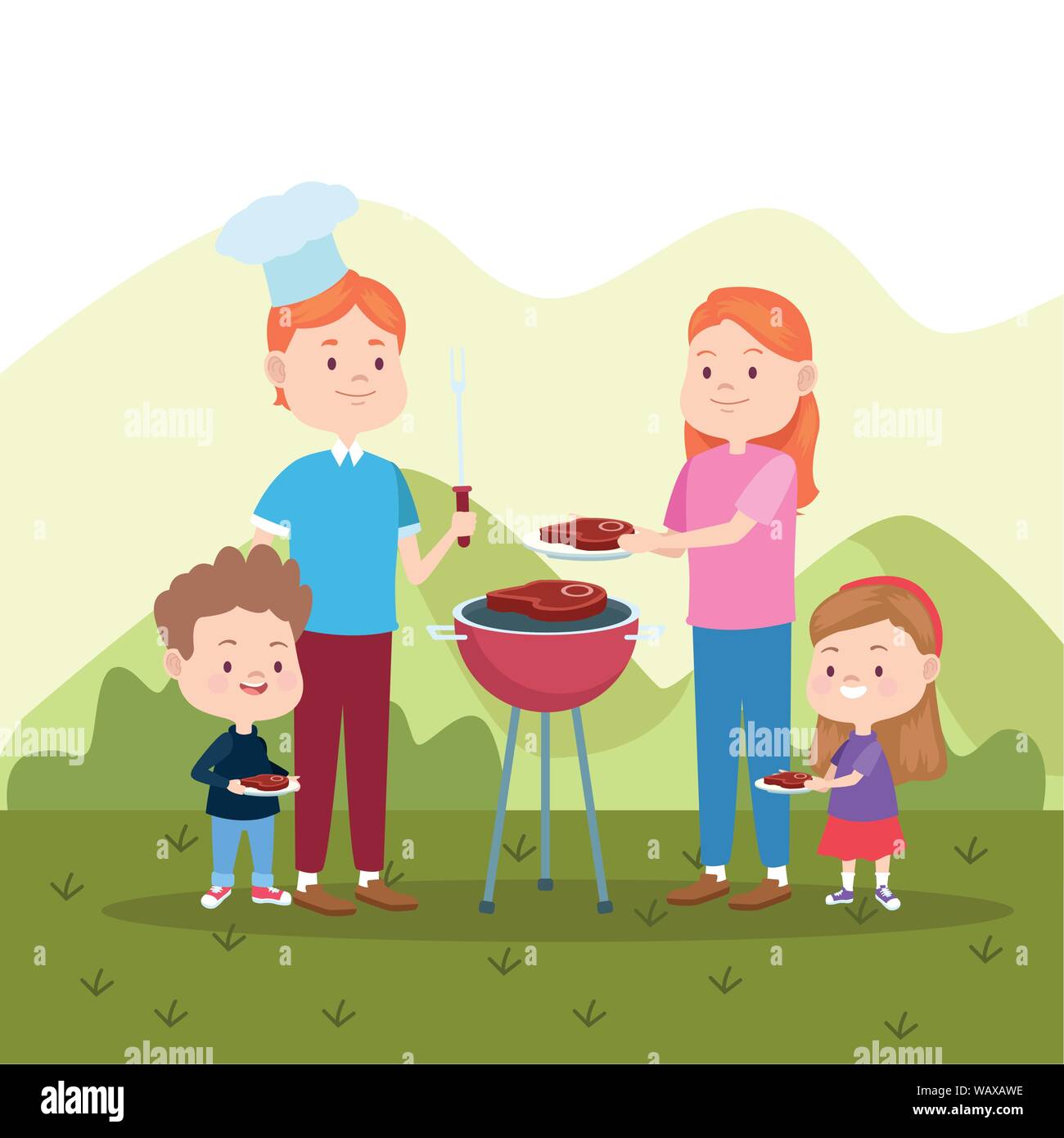 Family parents and kids cartoons Stock Vector Image & Art - Alamy