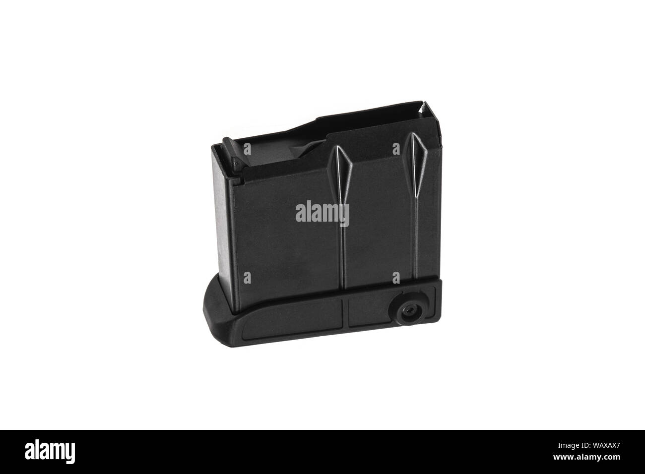 Assault rifle magazine isolated on white background Stock Photo - Alamy