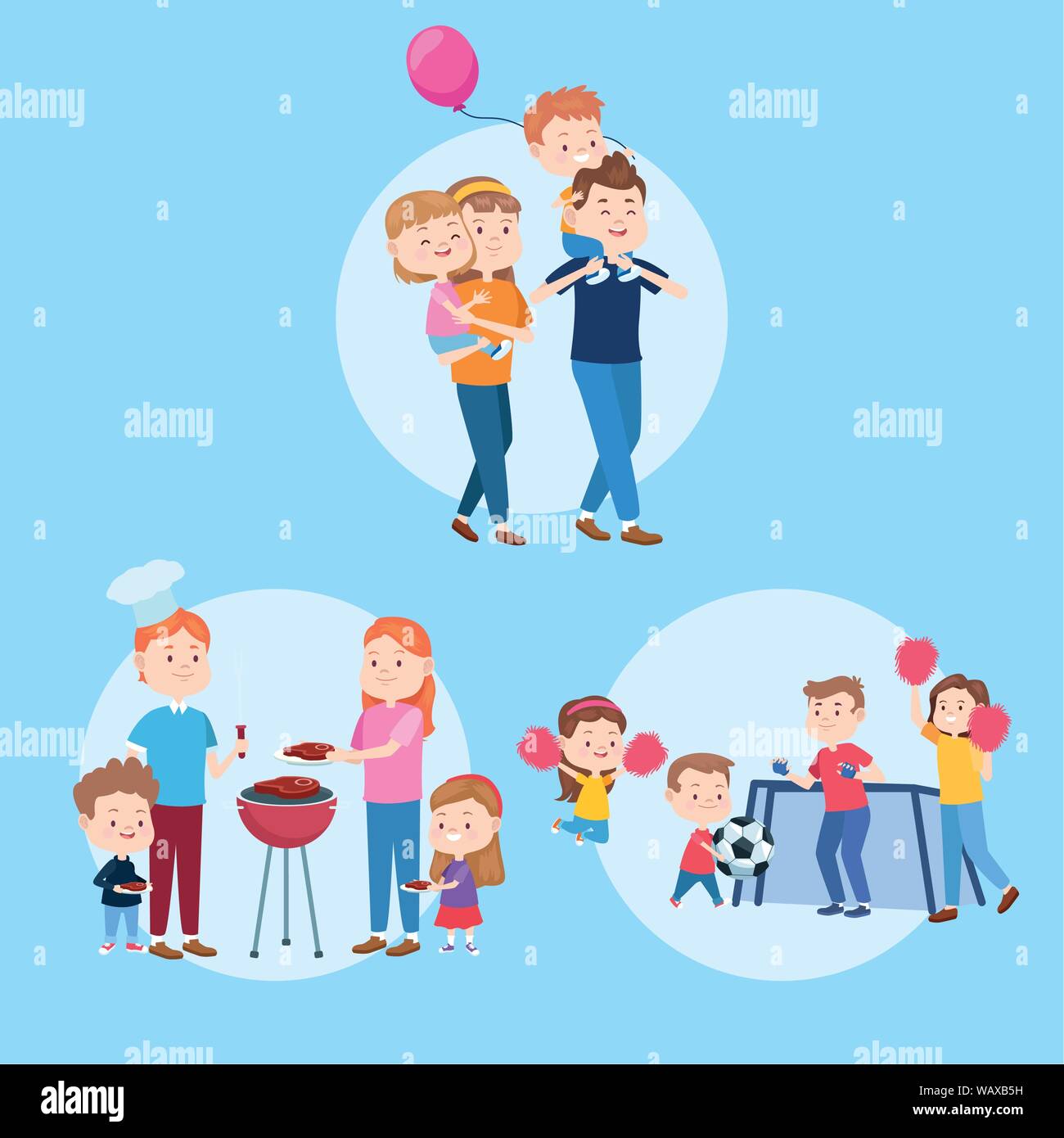 Family parents and childrens cartoons Stock Vector Image & Art - Alamy