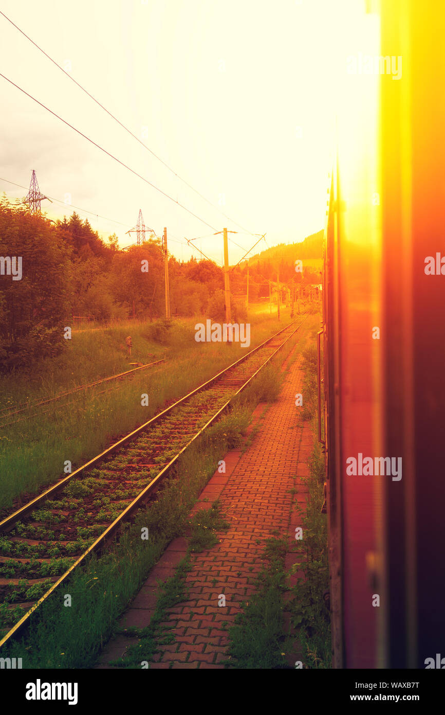 Window view moving train scenery hi-res stock photography and images ...