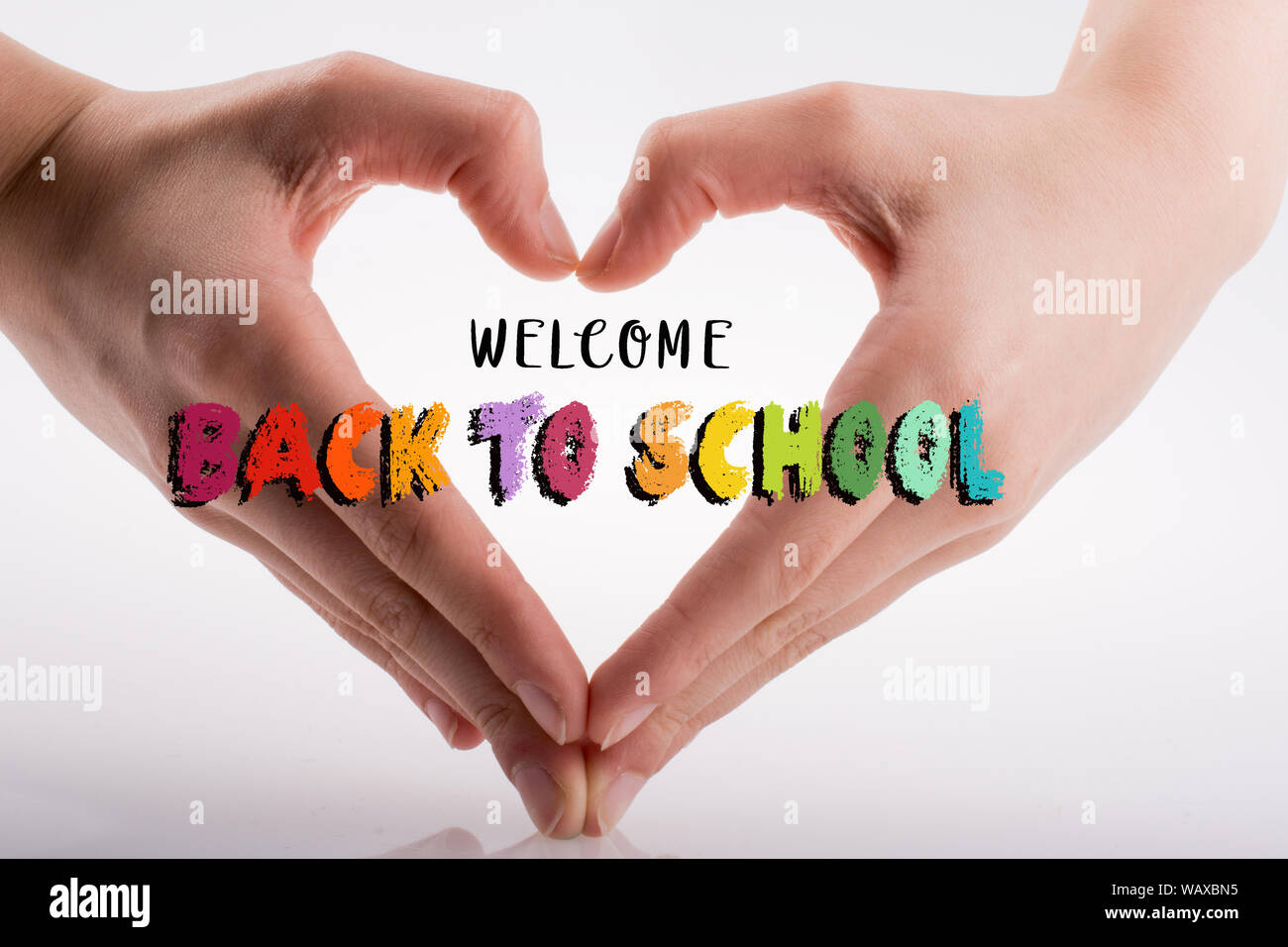 Back to school wording as education, teaching and learning concept ...