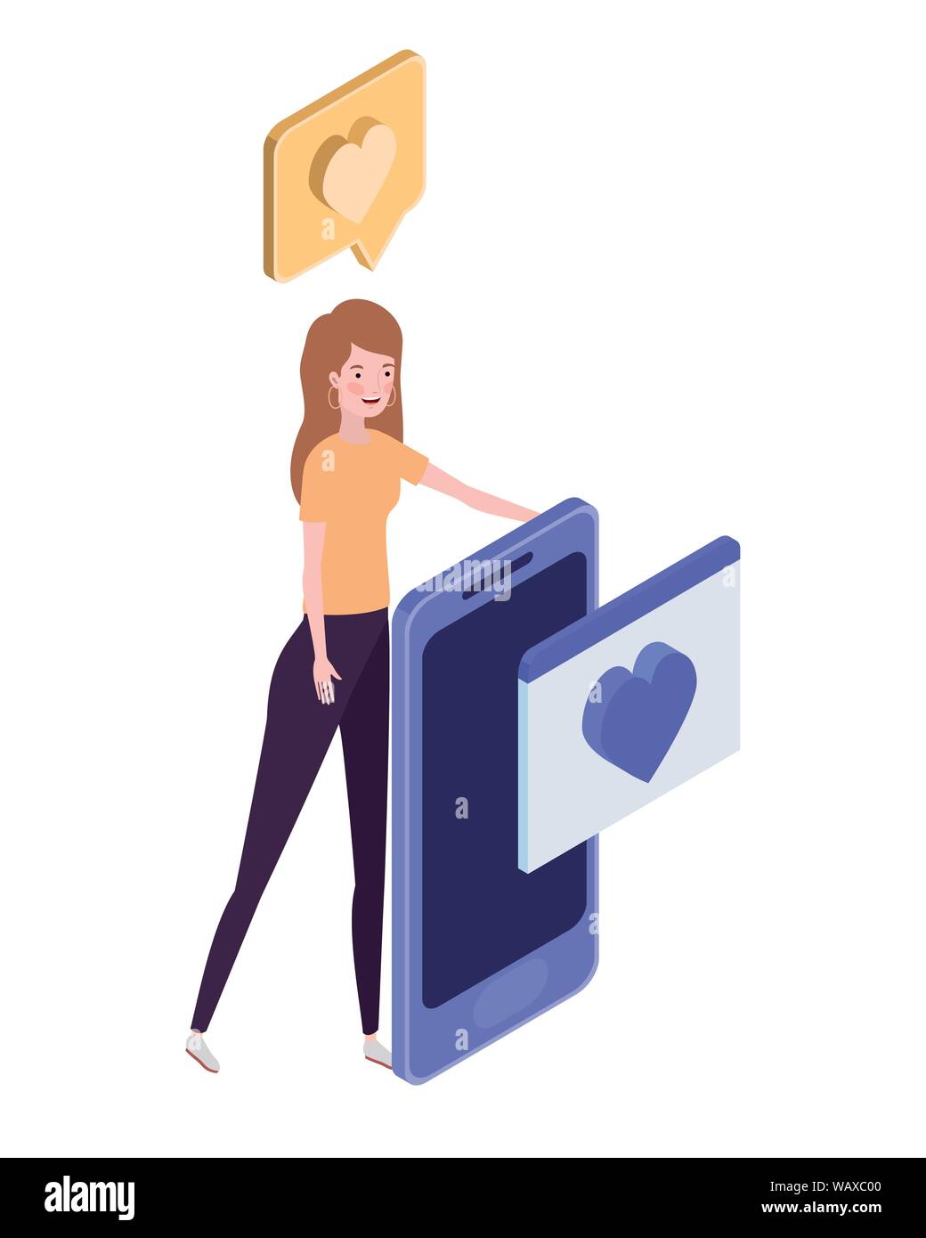 smartphone screen with email notifications Stock Vector Image & Art - Alamy