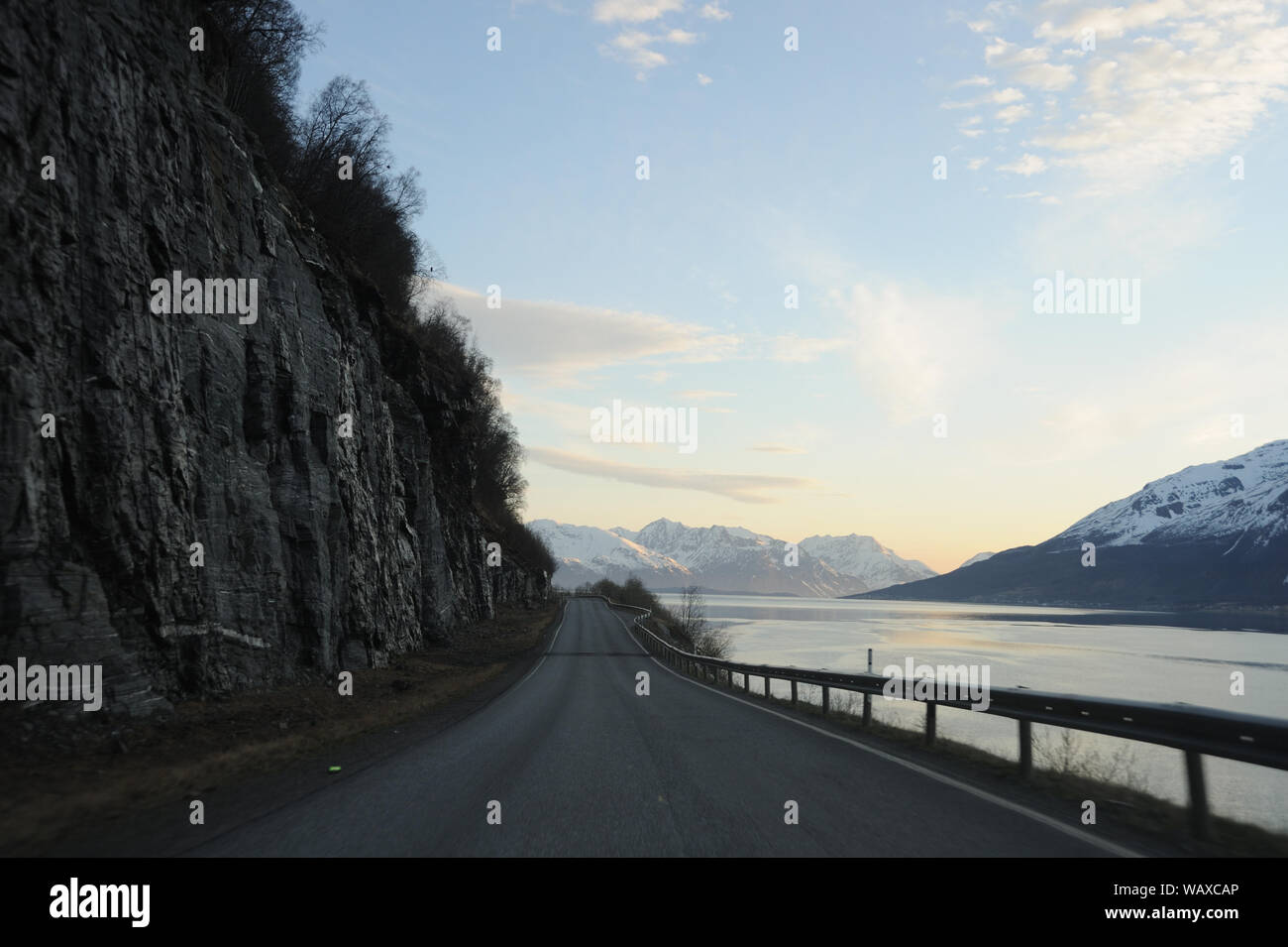 Typical stretch of road northern norway hi-res stock photography and ...