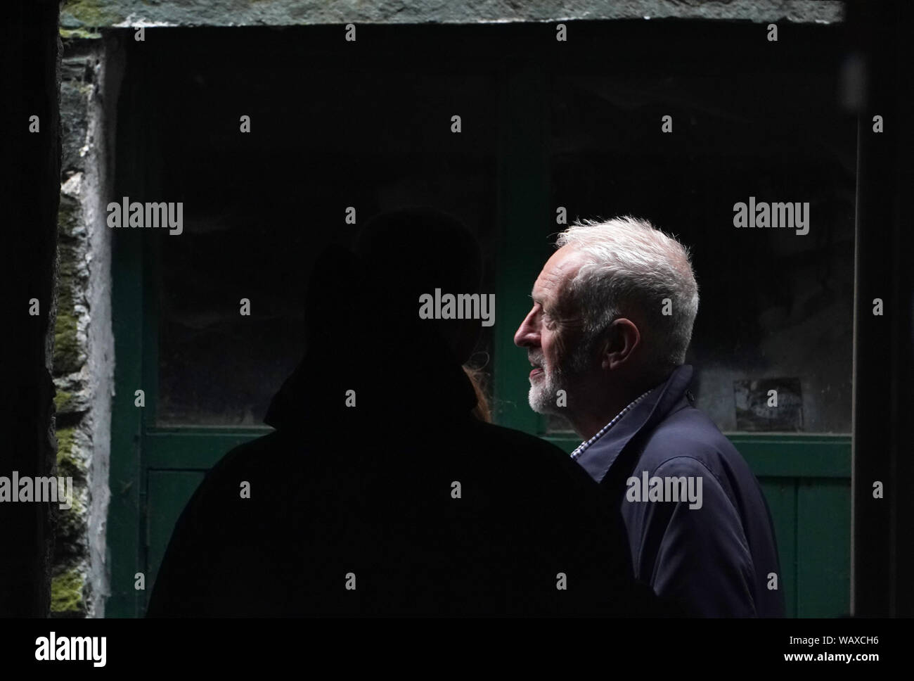 Labour Leader Jeremy Corbyn during a visit to Rakefoot Farm, Castlerigg ...