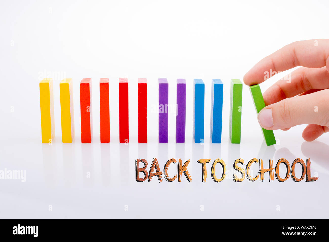 Back to school wording as education, teaching and learning concept ...