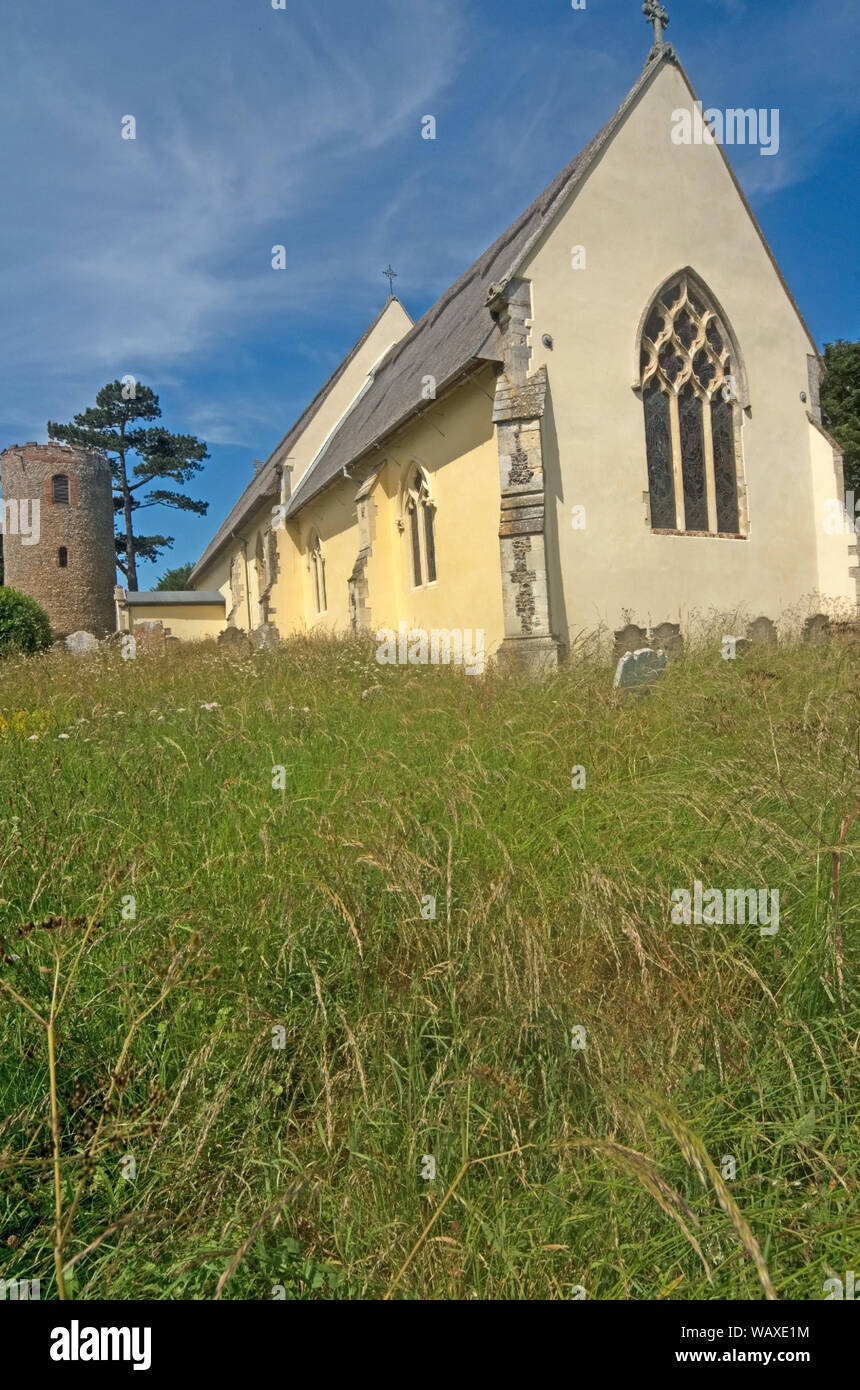 Bramfield Village Suffolk Saint Andrews Church Thatched & Bell Tower ...