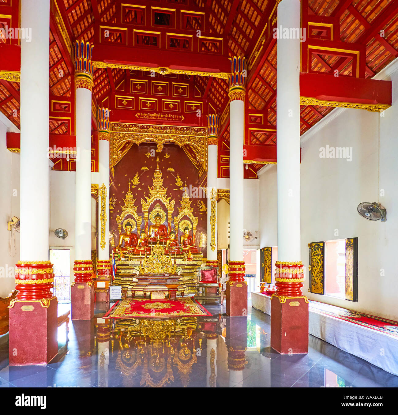 CHIANG MAI, THAILAND - MAY 2, 2019: The scenic interior of Wat Chang ...