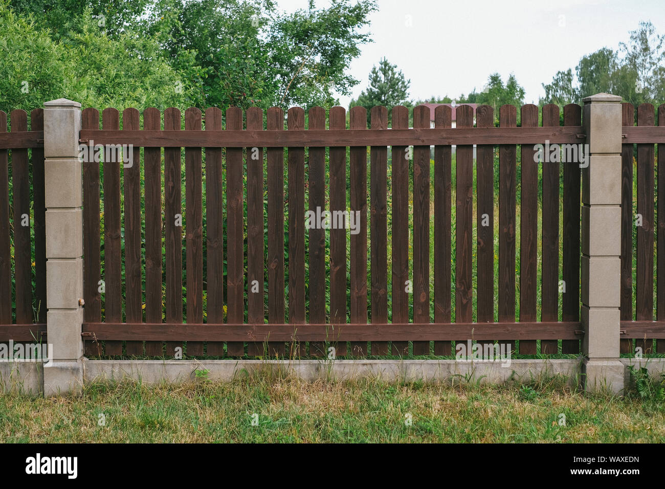 Privacy and security. Fence in close-up Stock Photo - Alamy