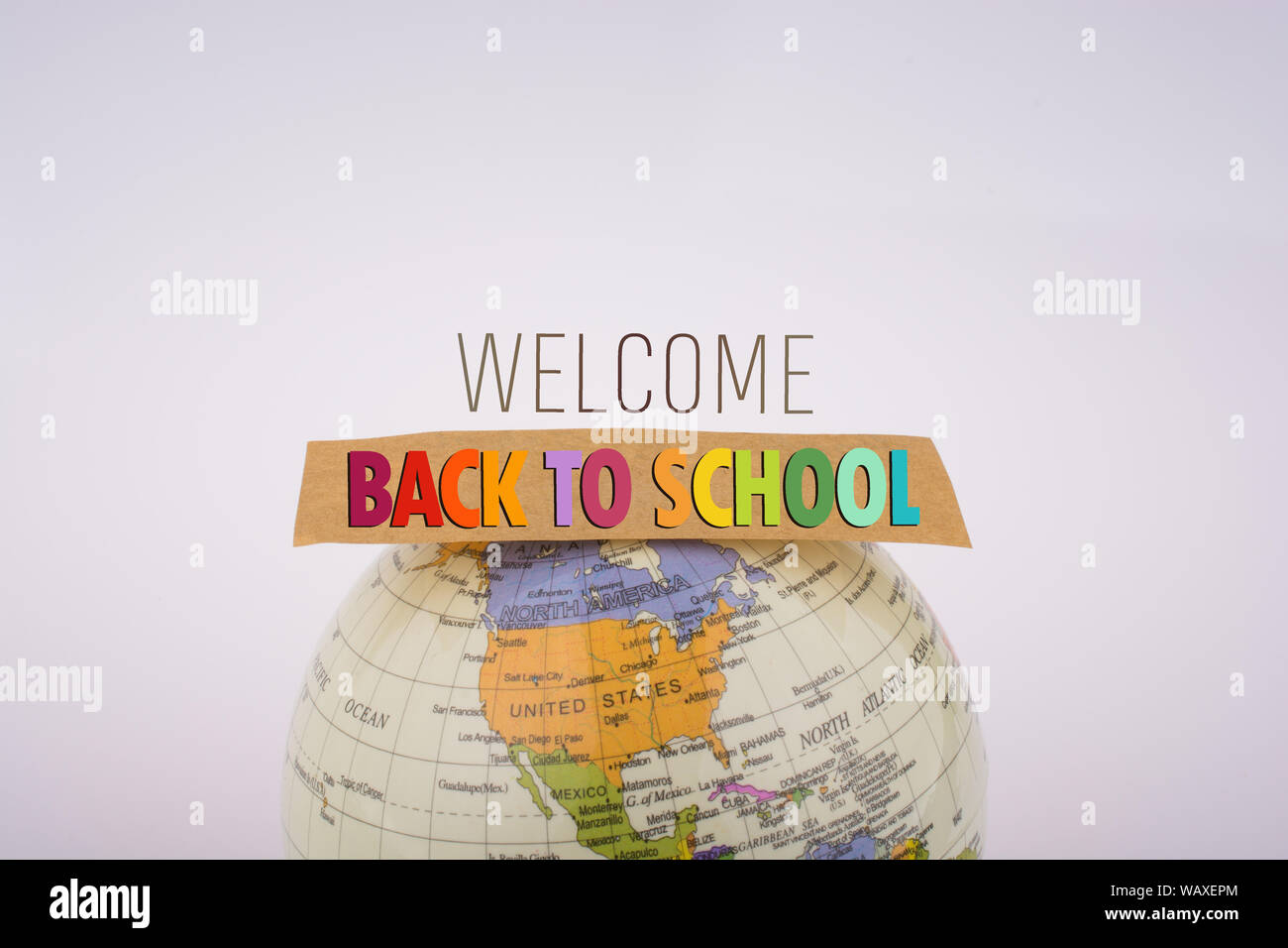 Back to school wording as education, teaching and learning concept ...